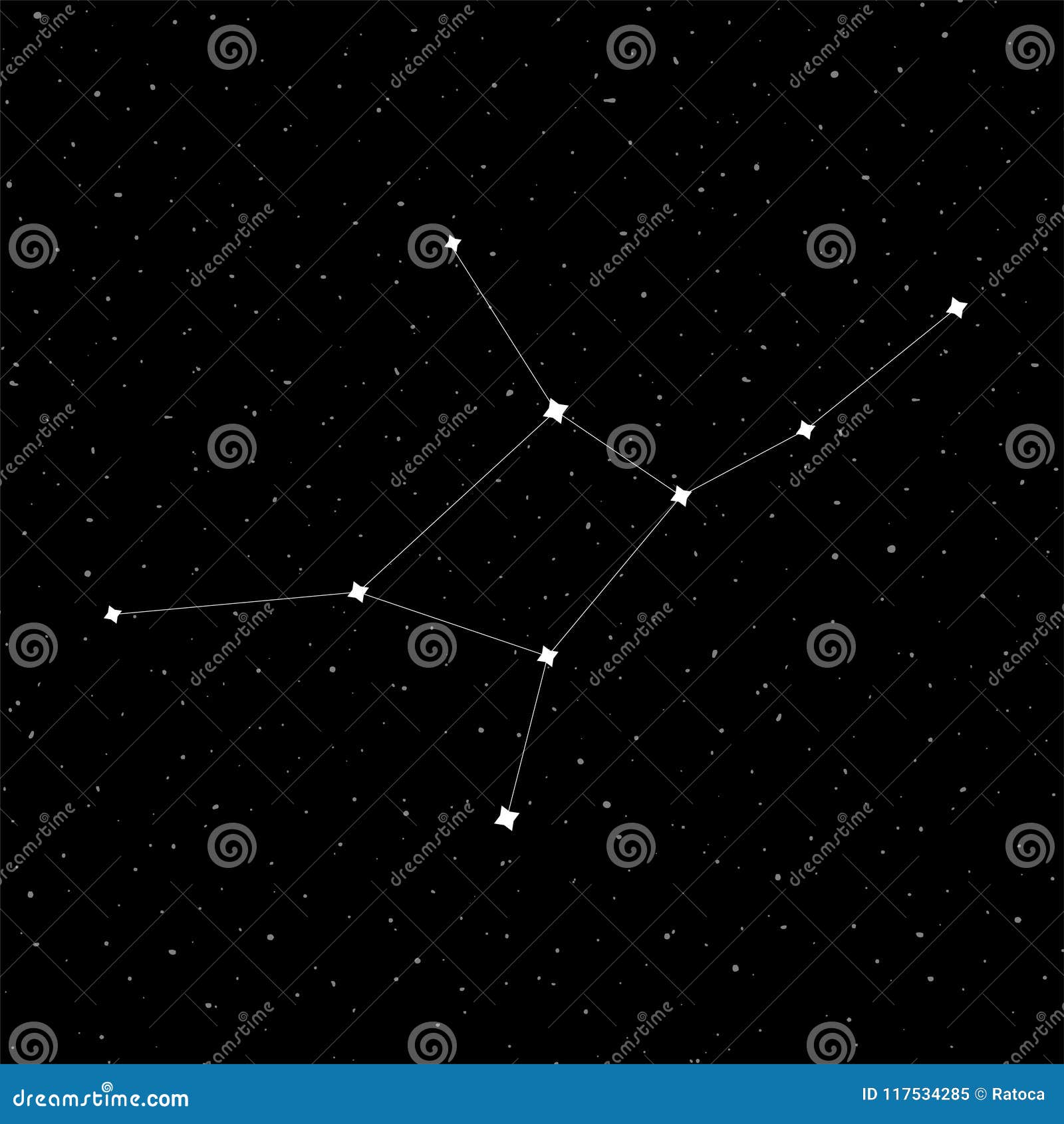 Virgo constellation design stock vector. Illustration of astronomy ...
