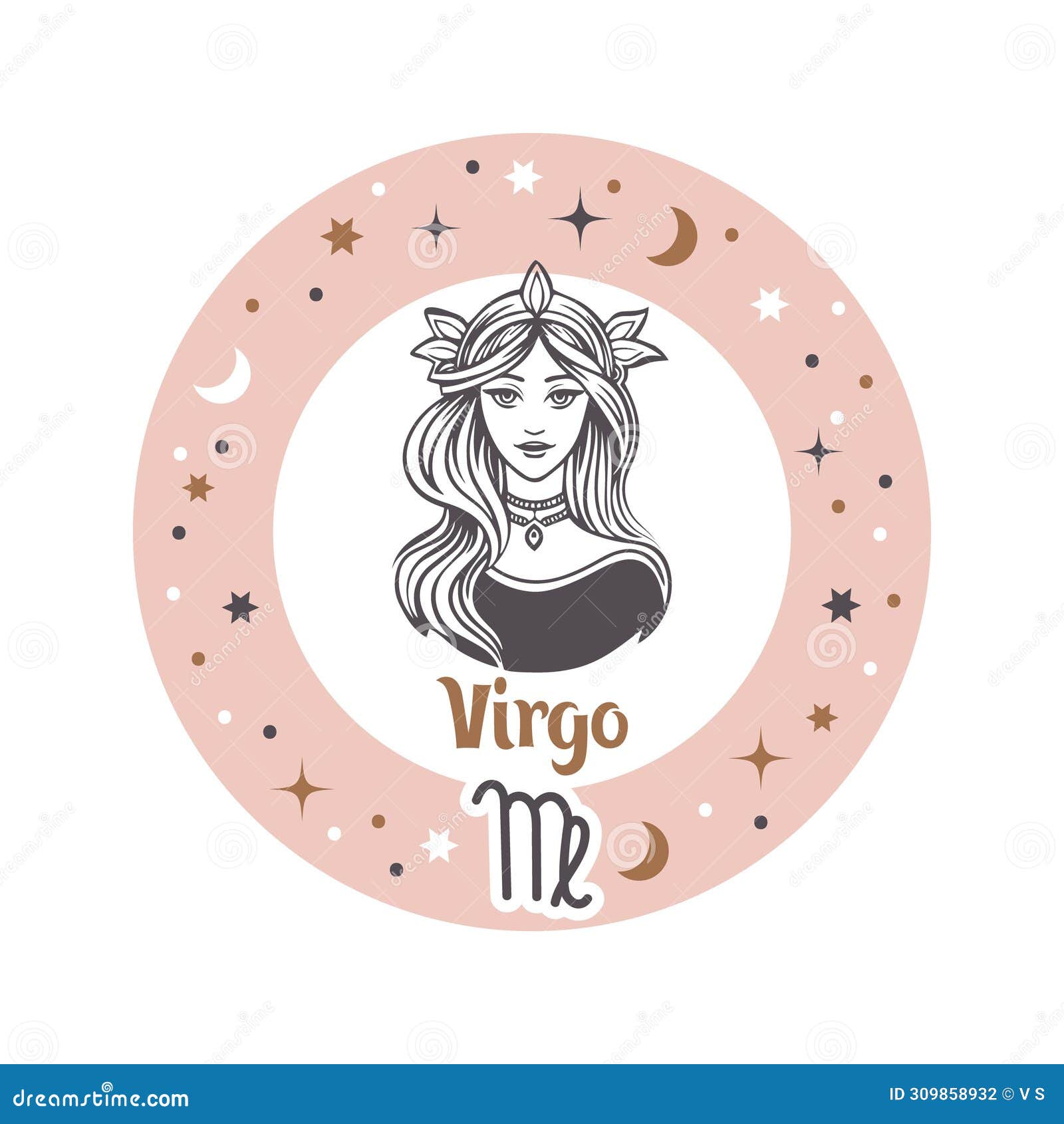 Virgo Horoscope Sign. Element of Zodiac Astrology. Esoteric Symbol for ...