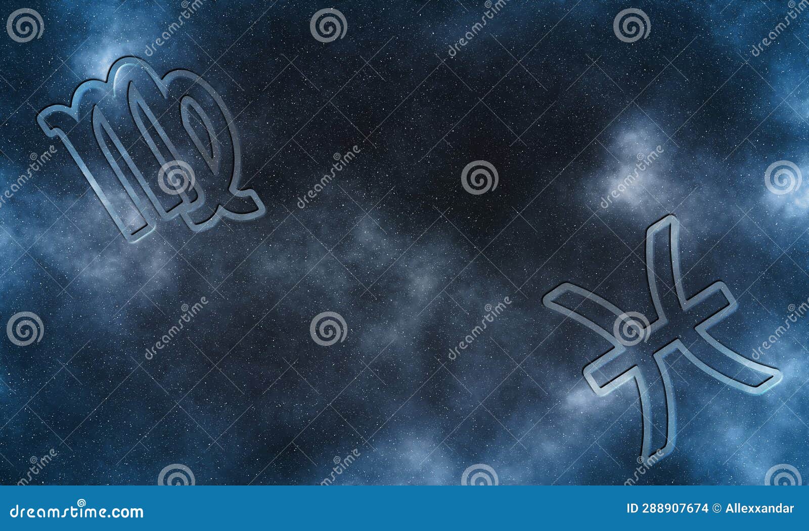 Virgo and Pisces Compatibility Stock Illustration - Illustration of ...