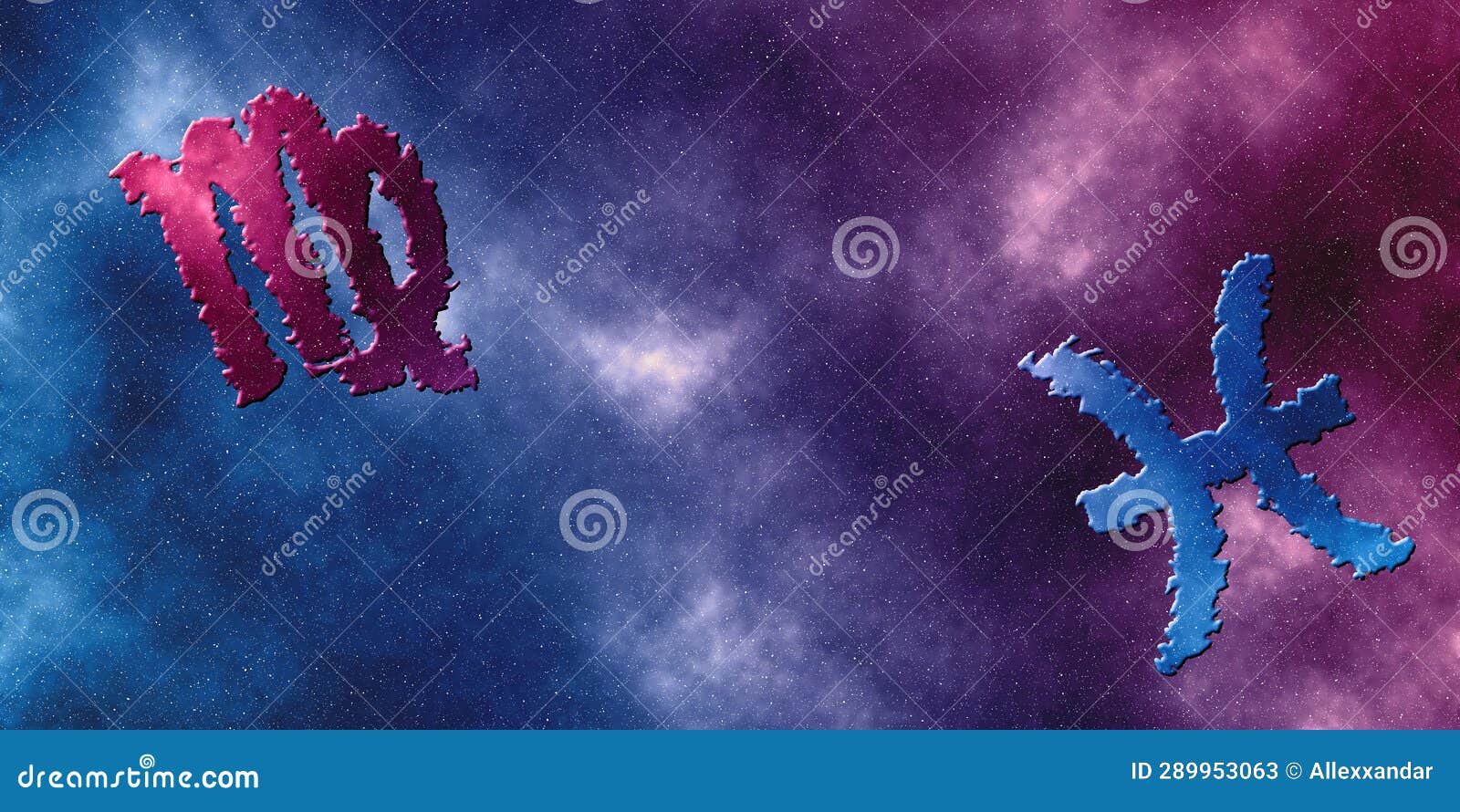 Virgo and Pisces Compatibility Stock Illustration - Illustration of ...