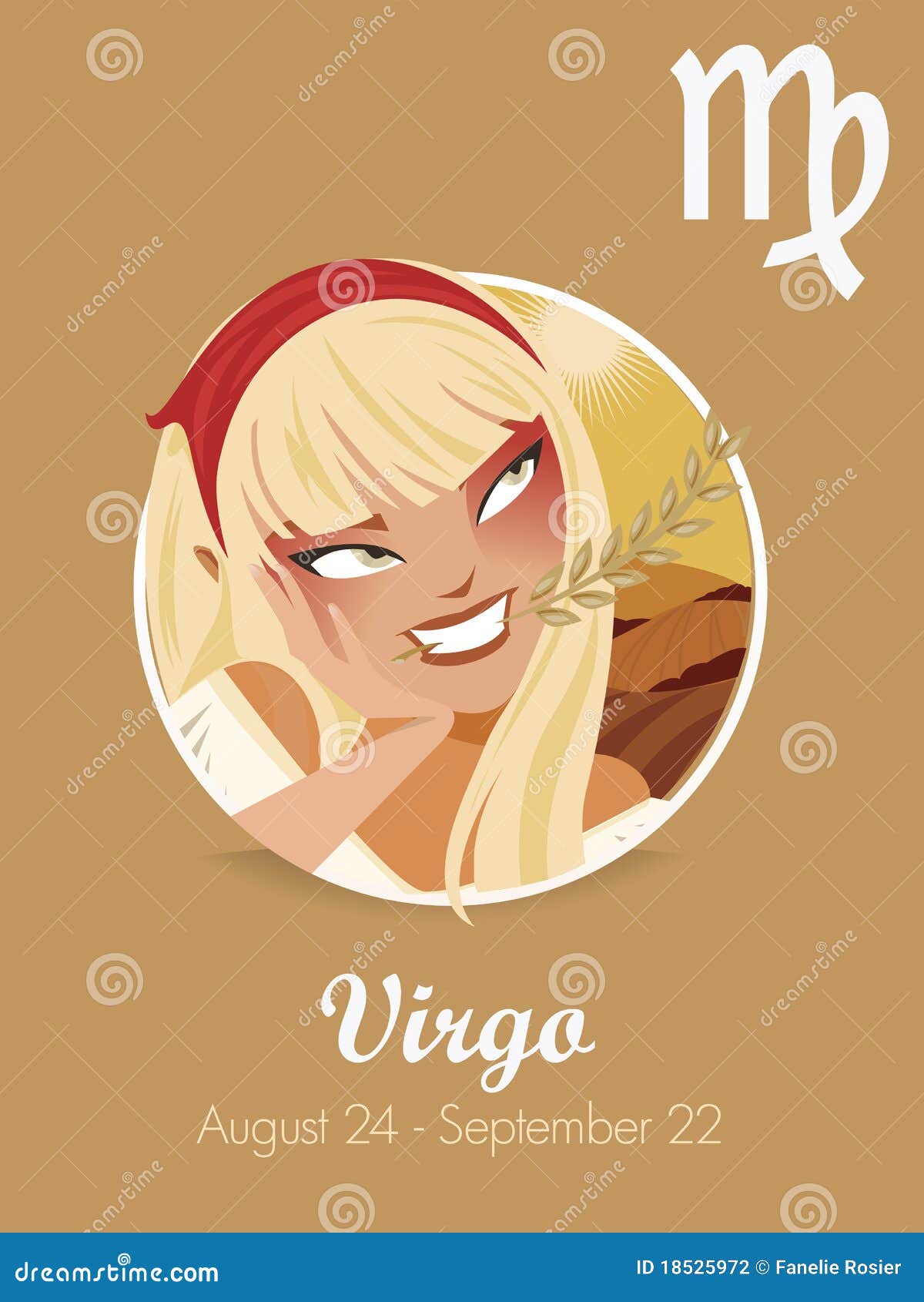 Virgo - Sign Of Zodiac, Cute Cartoon Character. Editable Vector ...