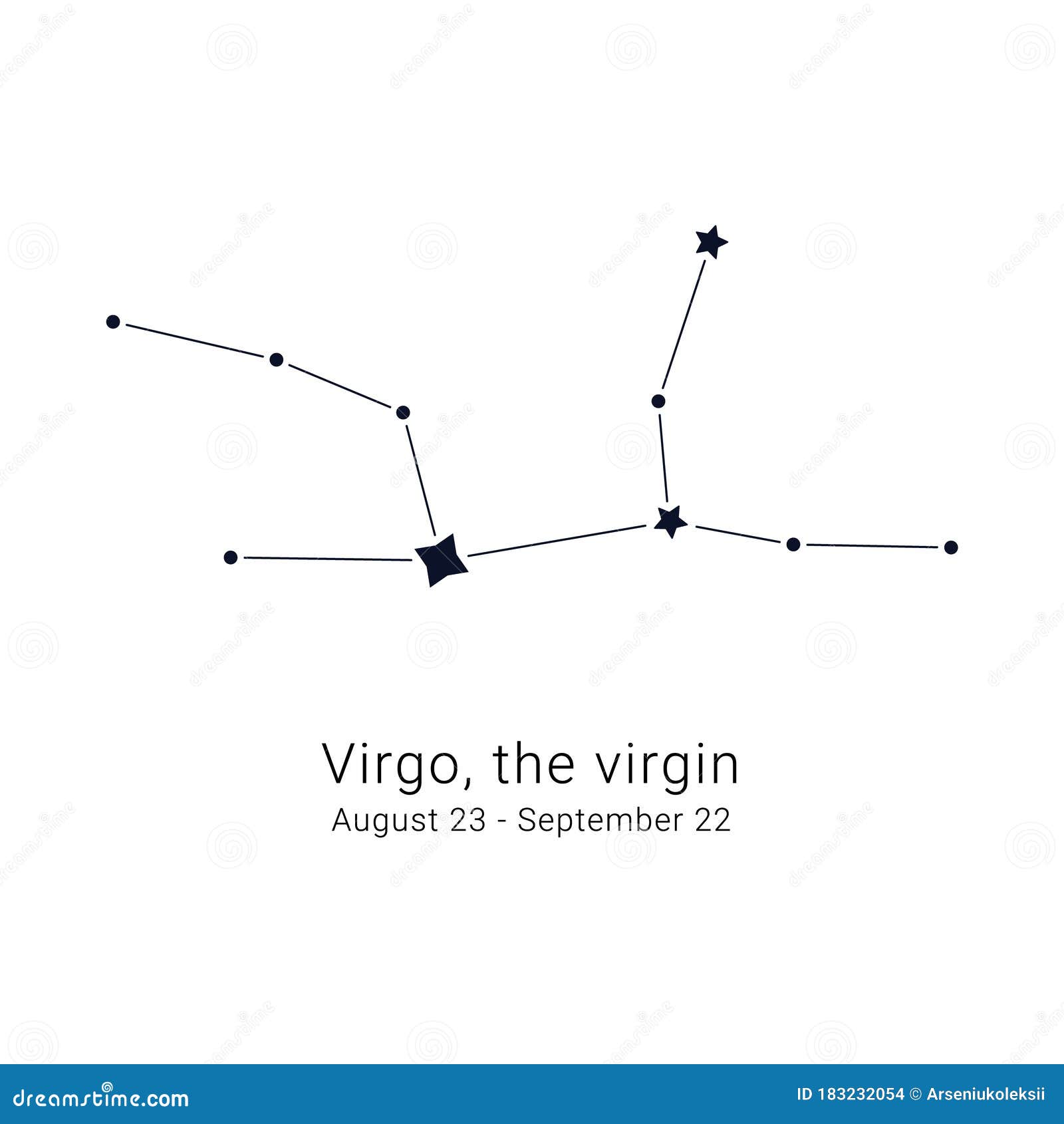 Virgo, the virgin. stock vector. Illustration of horoscope - 183232054
