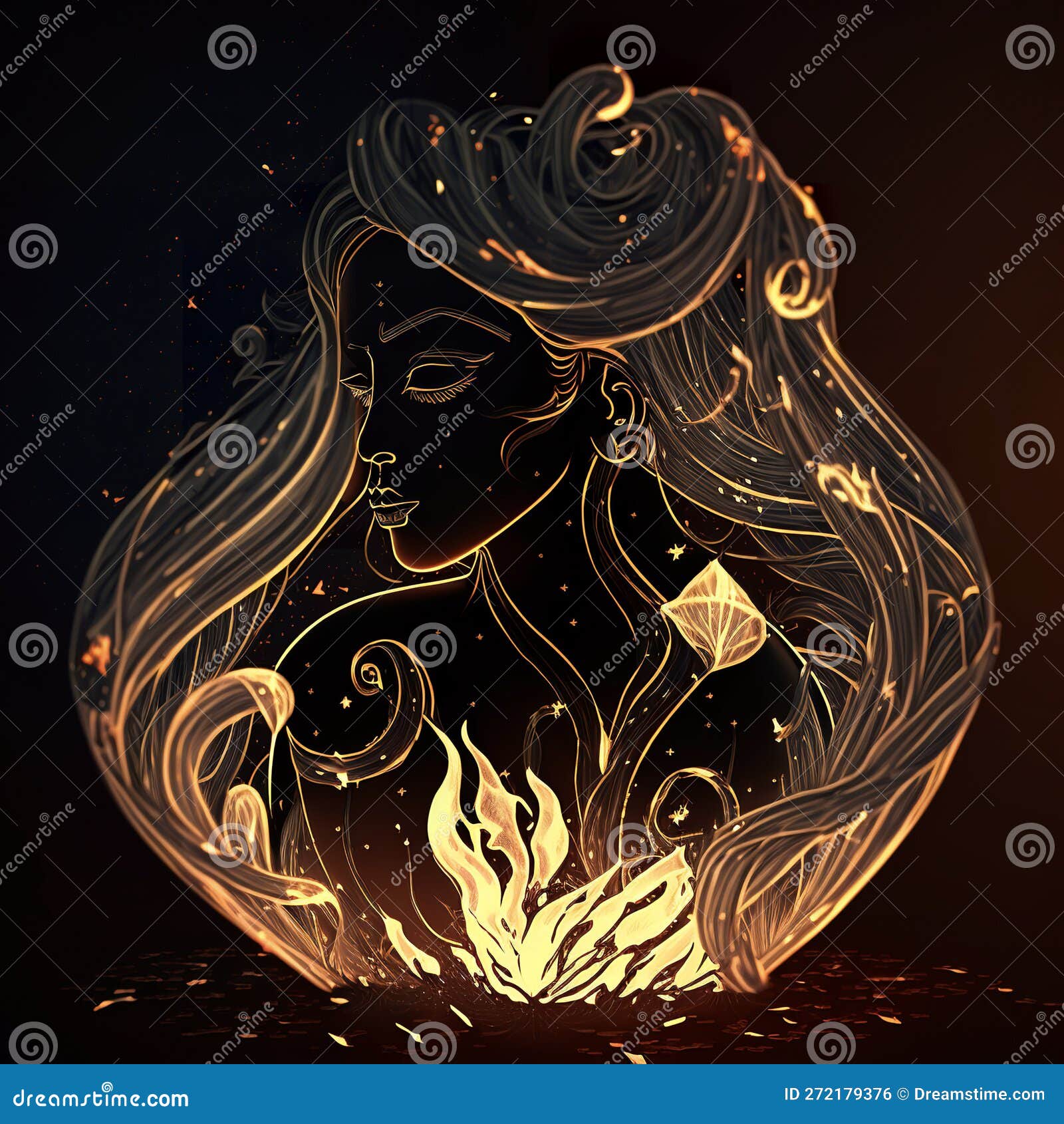 Virgo stock illustration. Illustration of created, astrophysics - 272179376
