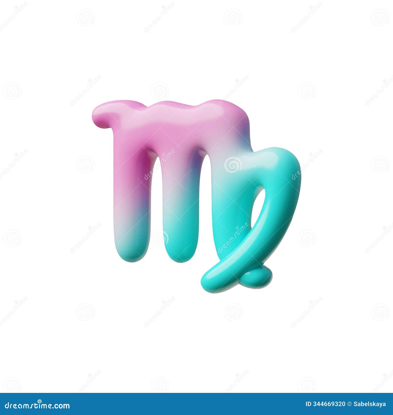 Virgo zodiac sign. 3D icon stock vector. Illustration of logo - 344669320