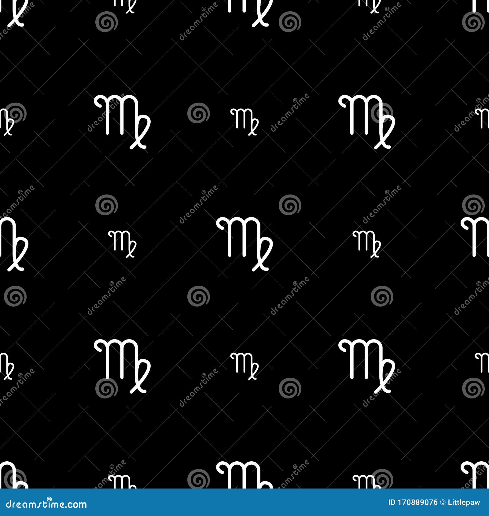 Virgo Zodiac Sign, Horoscope Seamless Pattern. Texture for Wallpapers ...