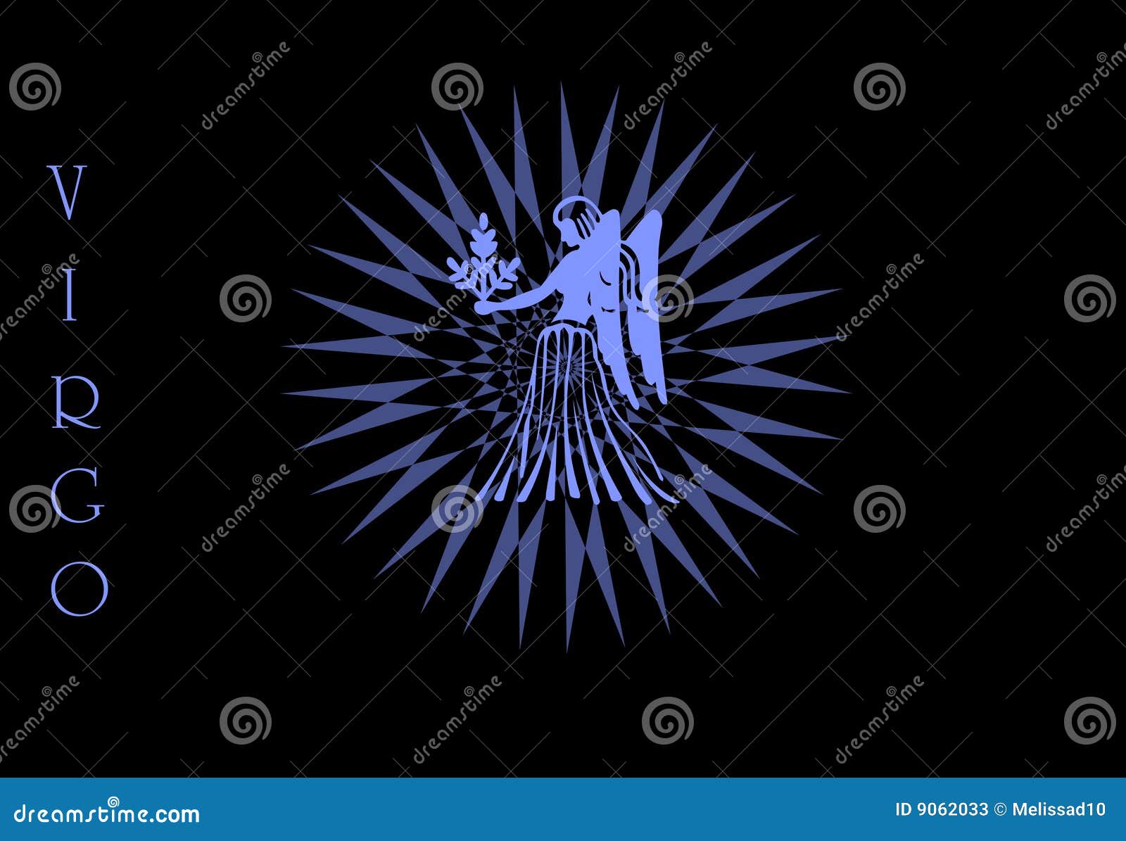 Virgo zodiac sign logo stock illustration. Illustration of signs - 9062033