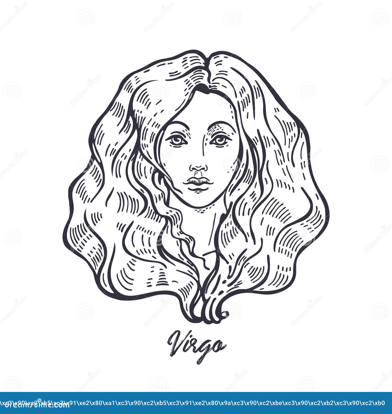 Virgo Zodiac Sign The Symbol Of The Astrological Horoscope Stock