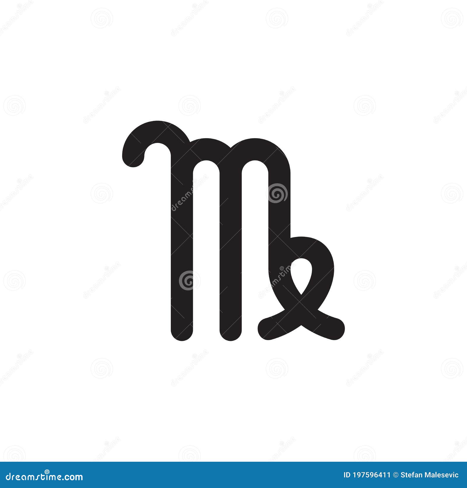 Virgo zodiac sign stock vector. Illustration of simple - 197596411