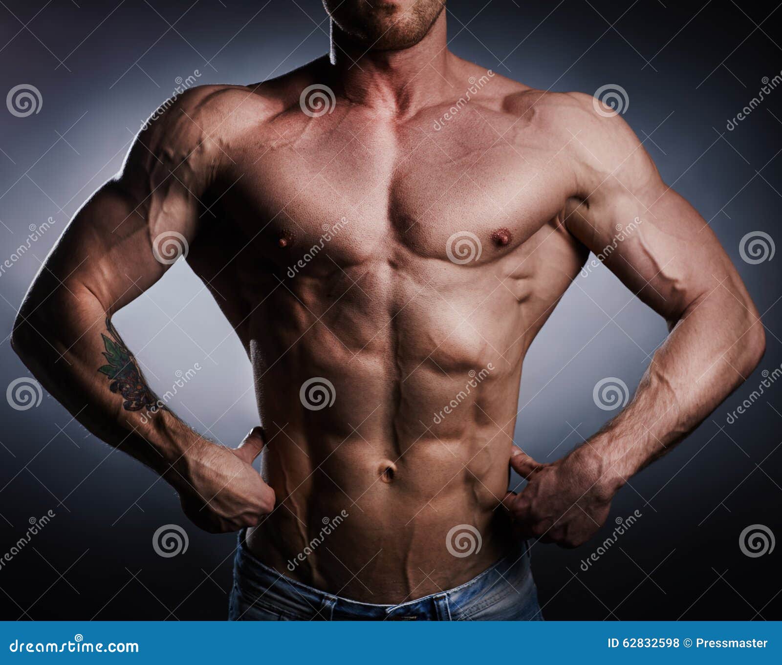 Virility stock photo. Image of fitness, shirtless, navel - 62832598