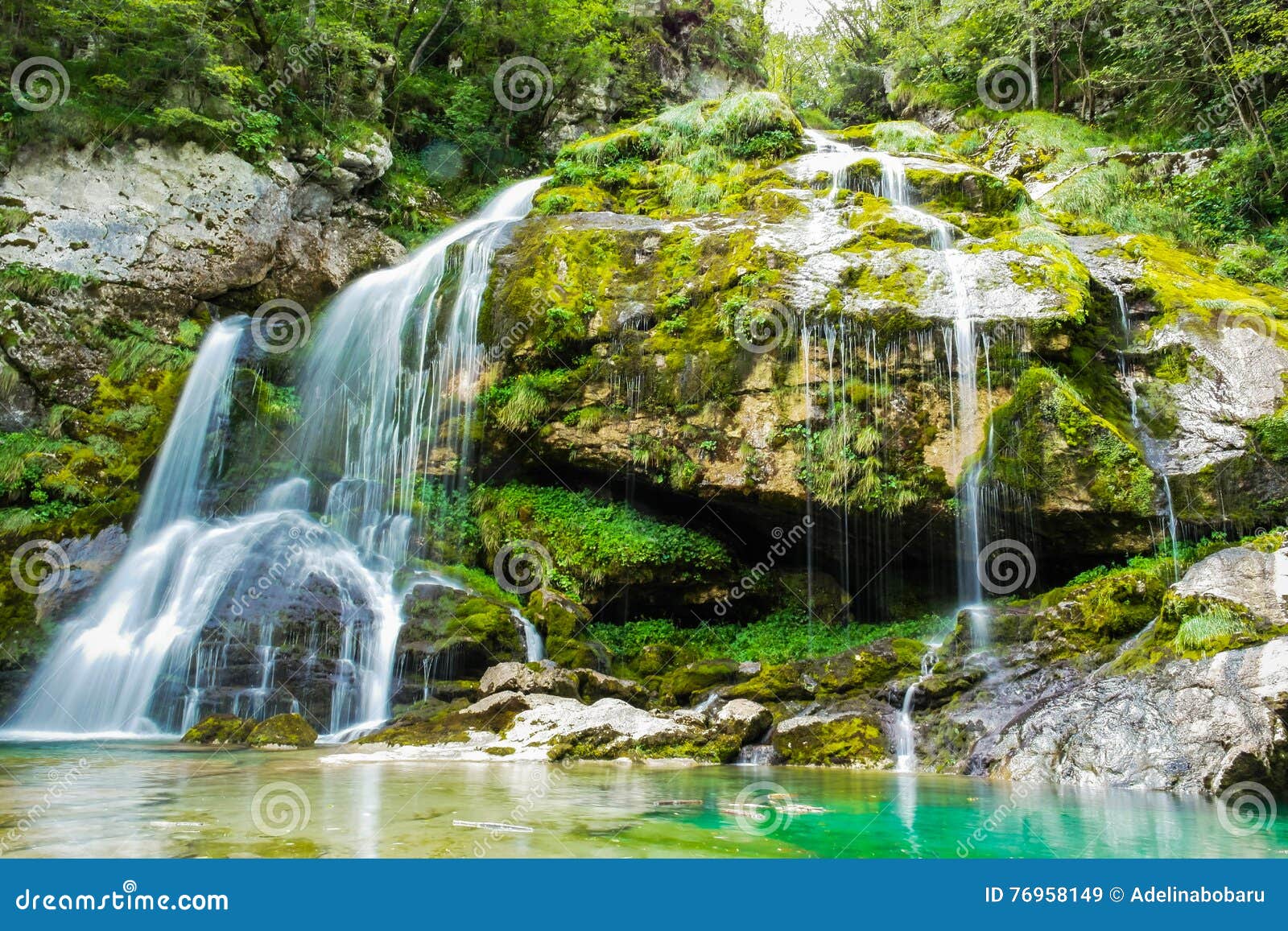 Virje waterfall stock image. Image of flowing, nature - 76958149