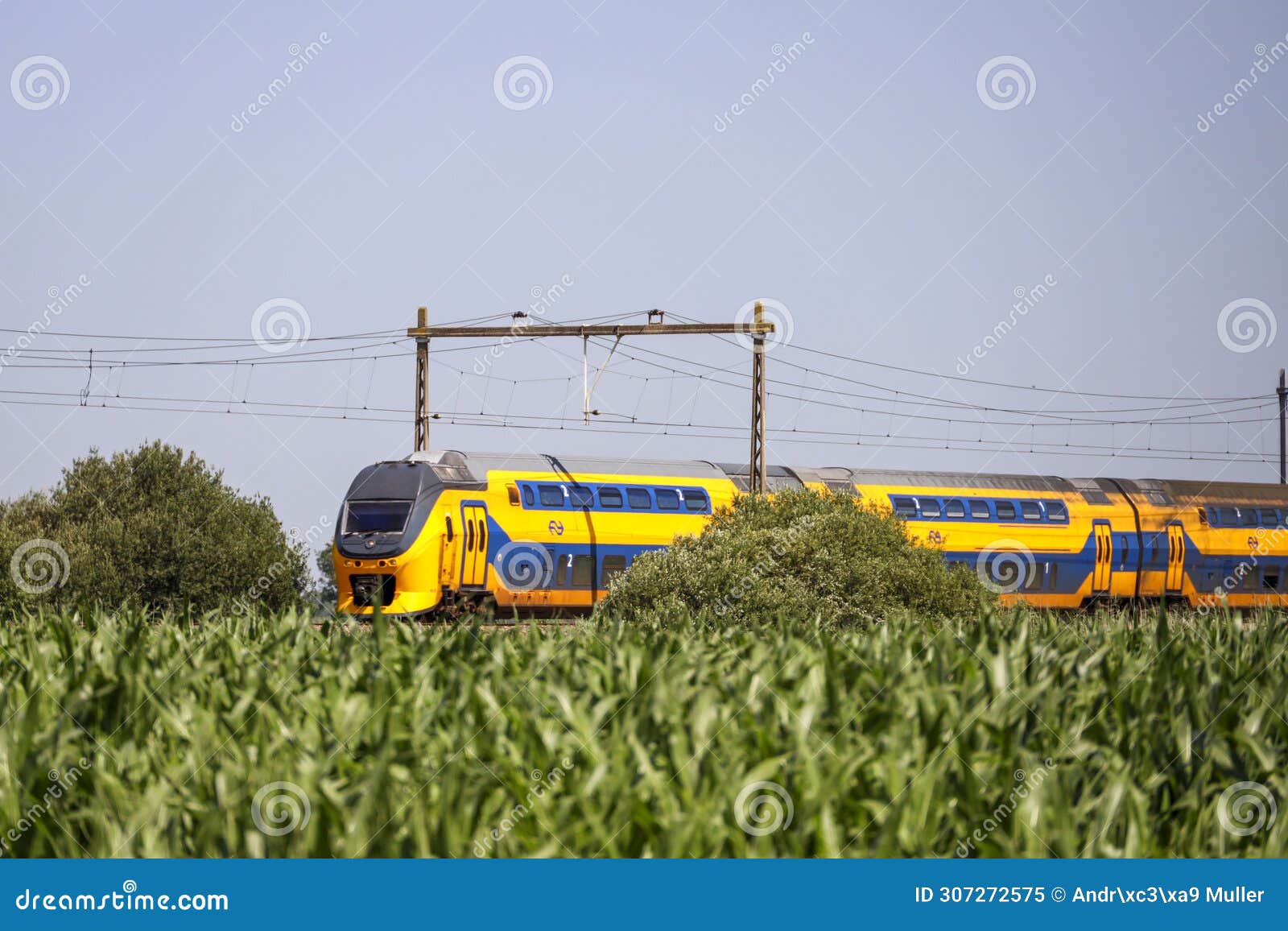 VIRM Double Deck Intercity Train Heading Zwolle Editorial Image - Image ...