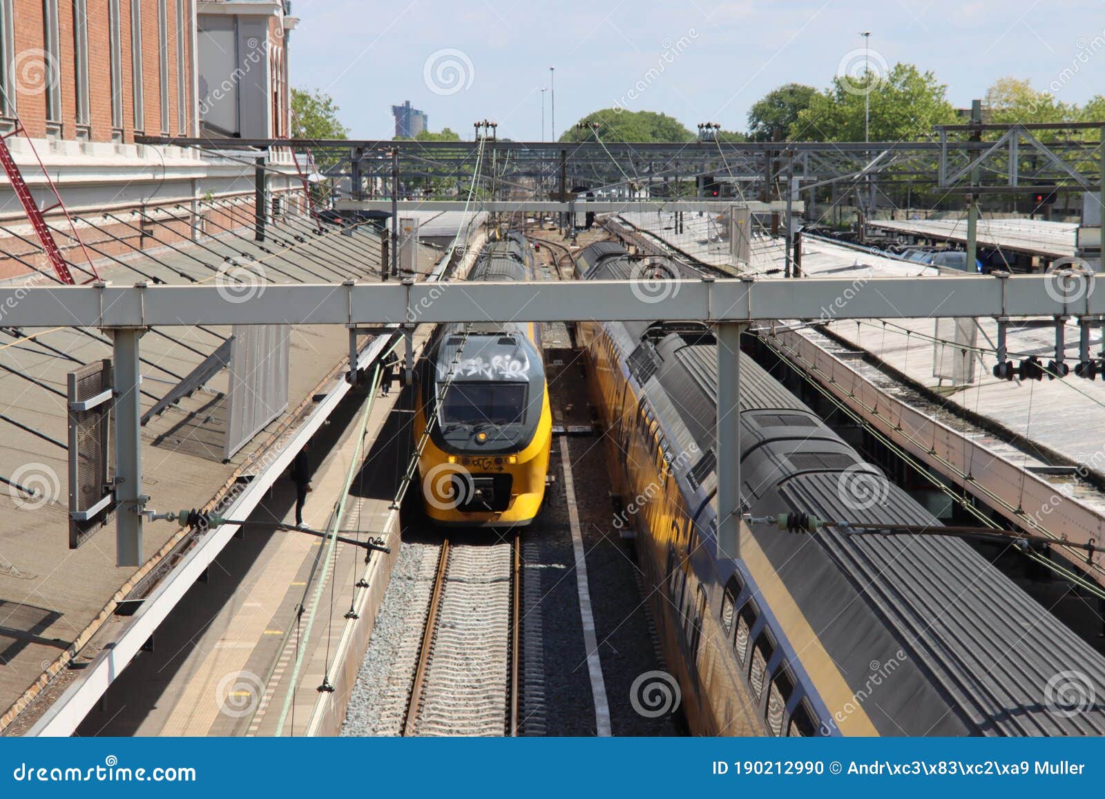 VIRM Double Deck Intercity Train at the Railroad Station of Dordrecht ...