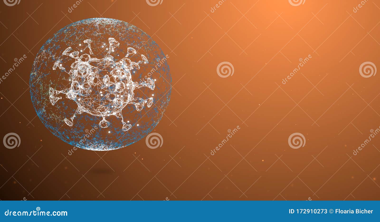 Pathogen Outbreak of Bacterium and Virus Over Brown Background. Stock ...