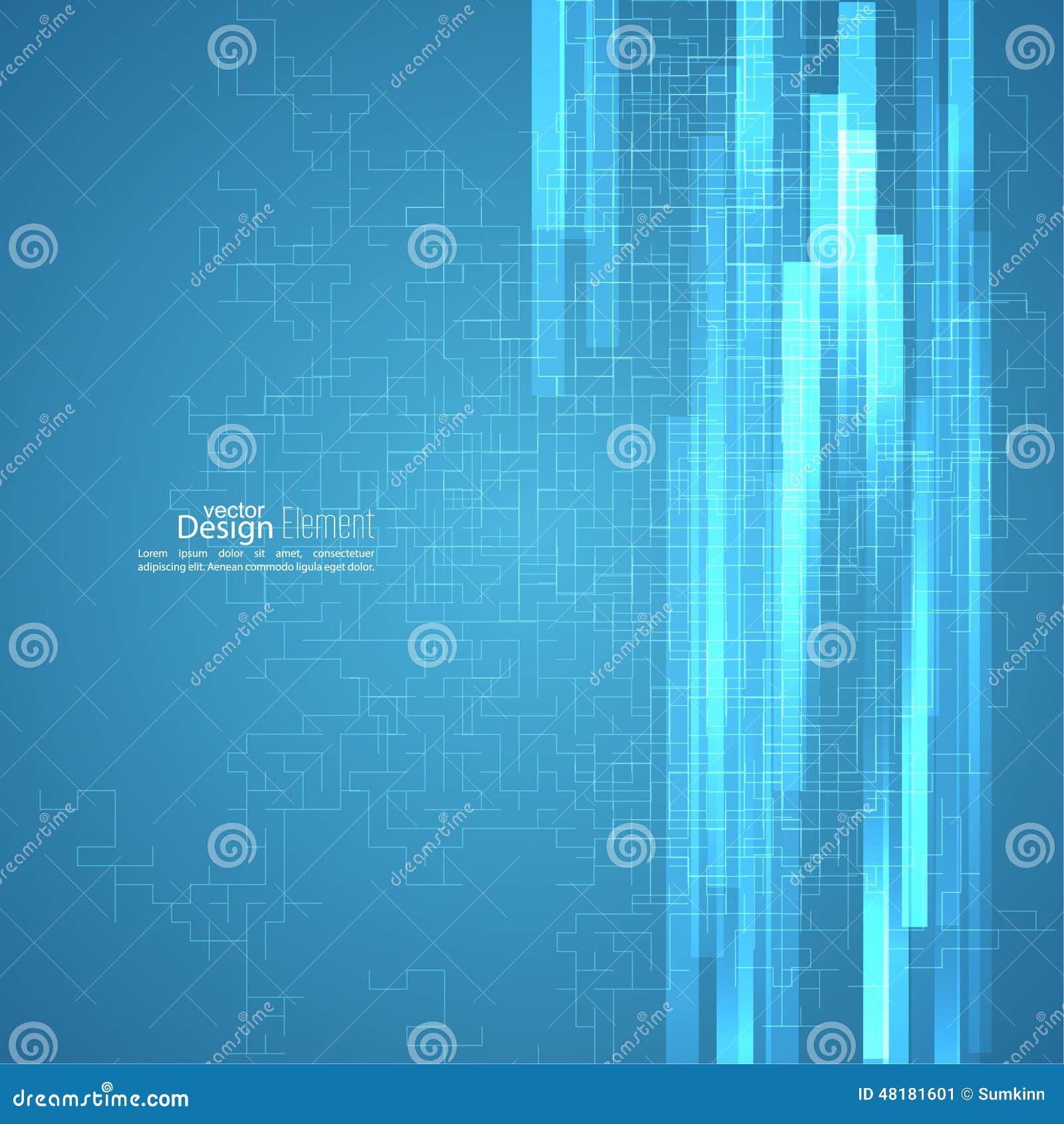 Virtual Abstract Background Stock Vector - Illustration of information ...