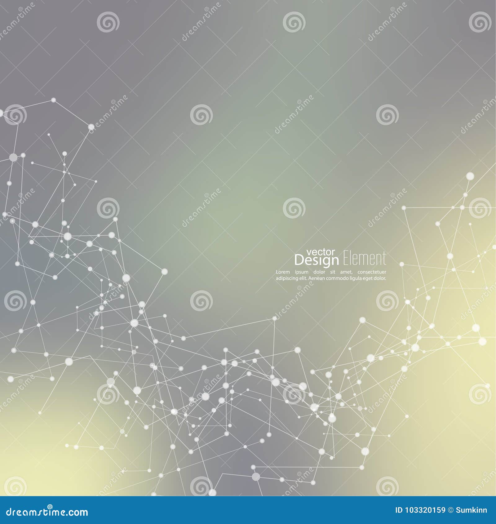 Virtual Abstract Background Stock Vector - Illustration of molecular ...