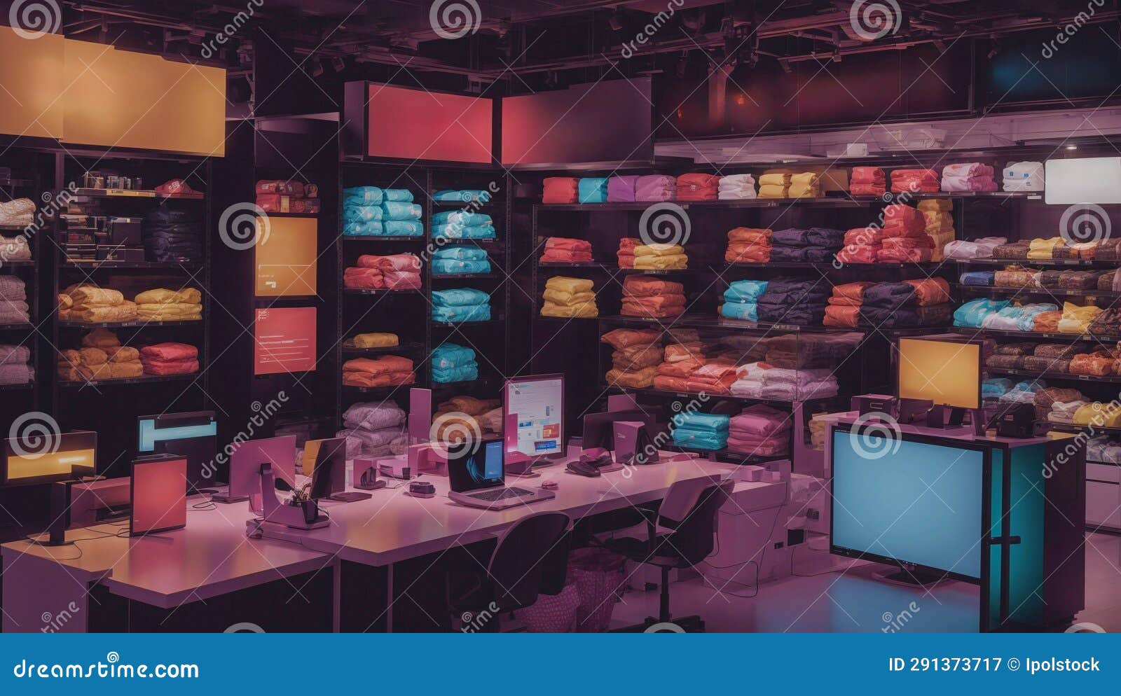 Virtual AI Shopping Assistant in Online Store Concept. Web Market ...