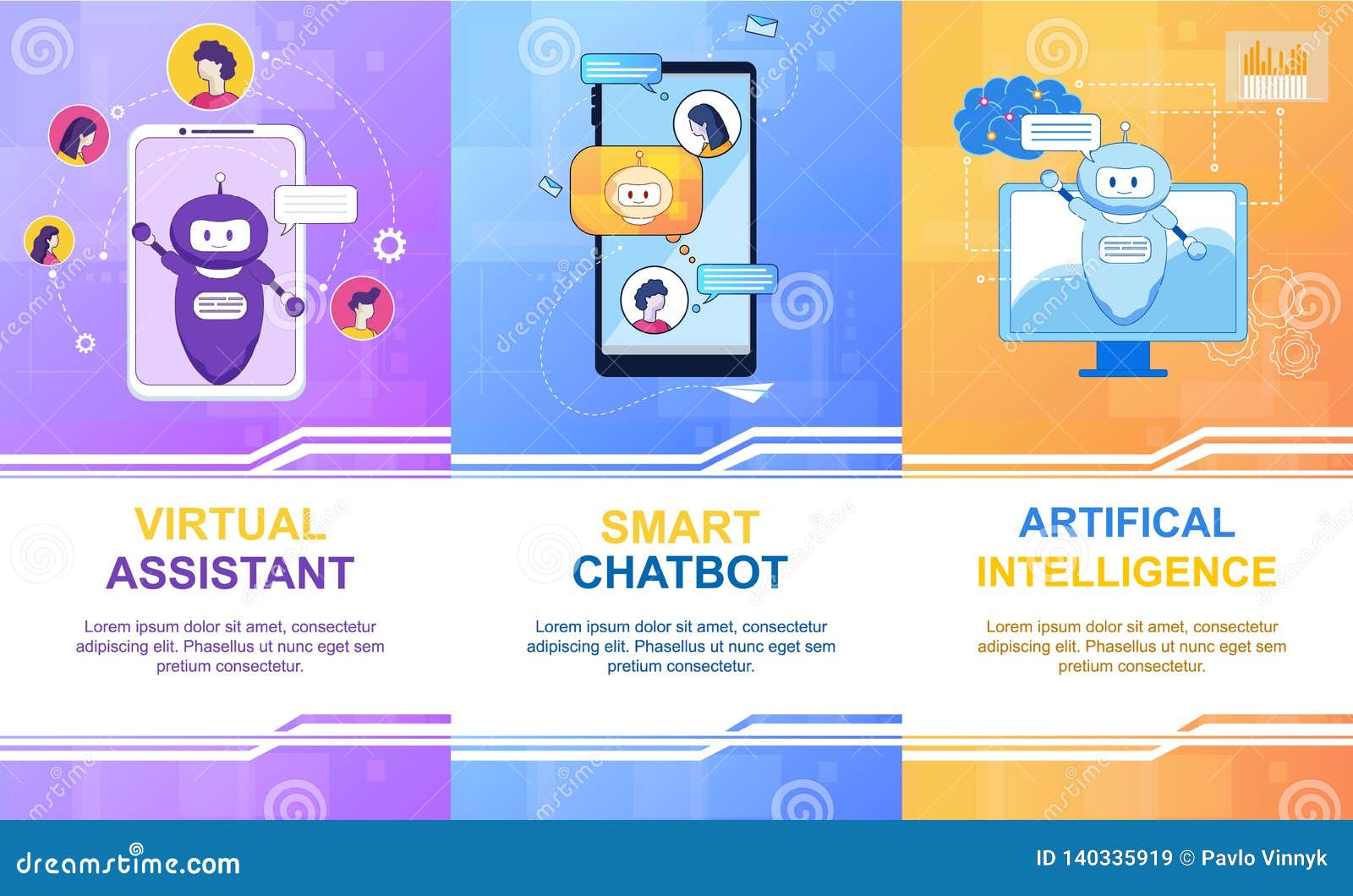 Virtual Assistant Smart Artificial Intelligence Stock Vector ...