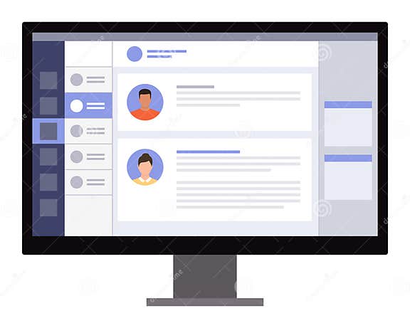 Virtual Assistant Software User Interface Stock Vector - Illustration ...