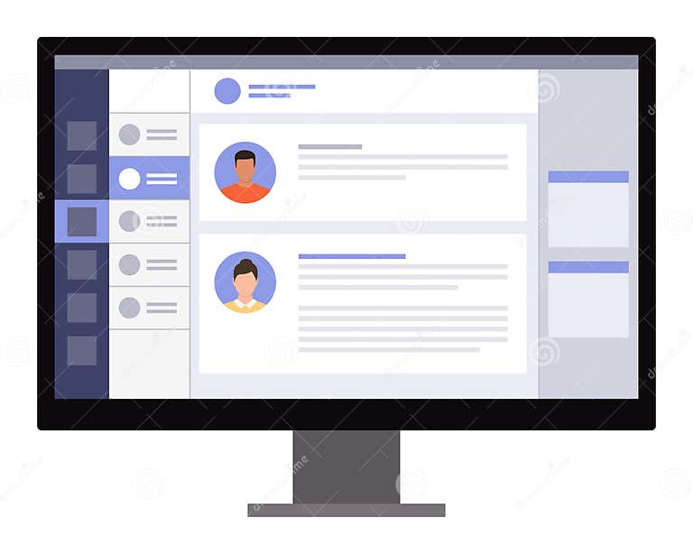 Virtual Assistant Software User Interface Stock Vector - Illustration ...