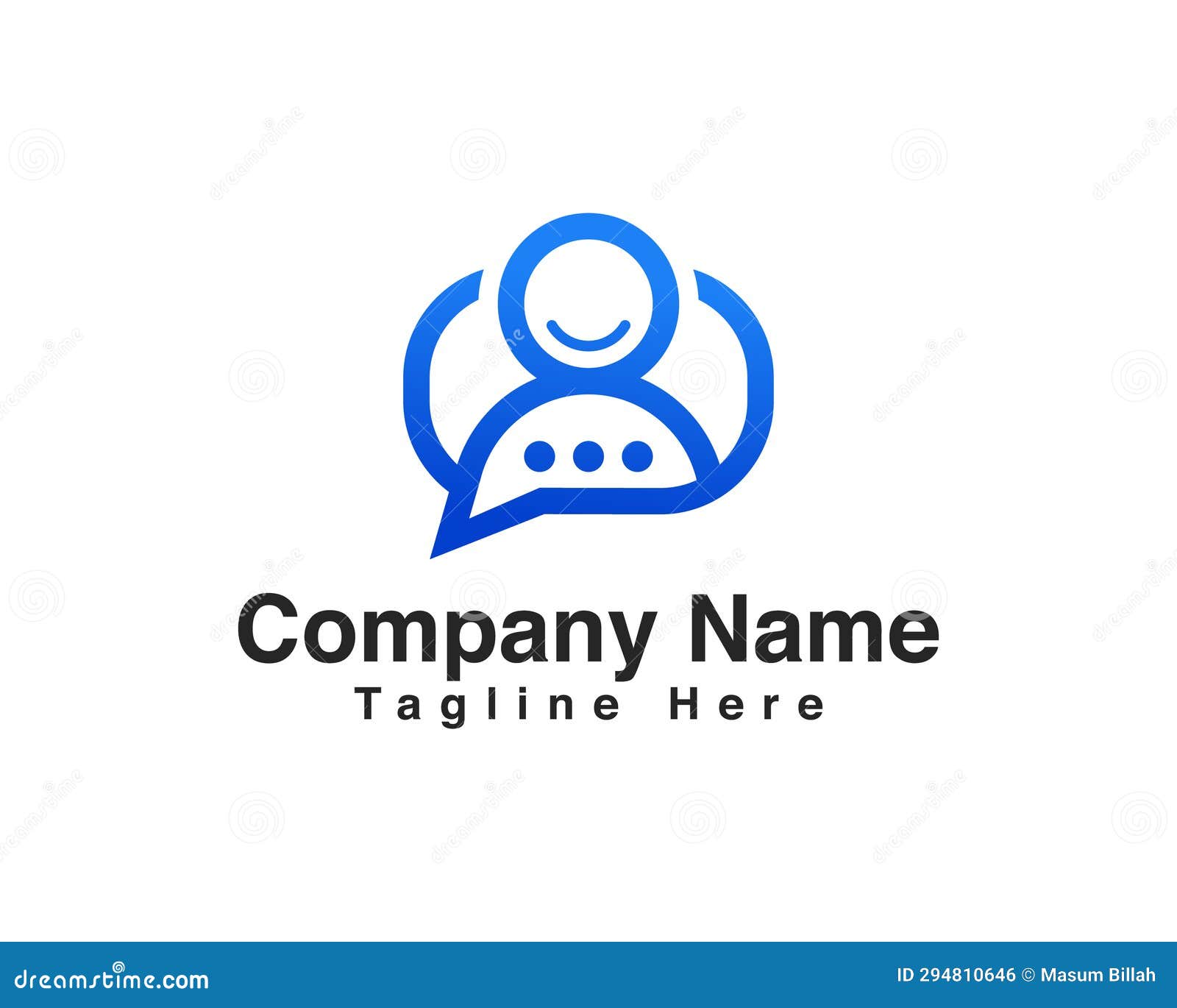Virtual Assistant, Support Chat and Support Service Bot Vector Logo ...