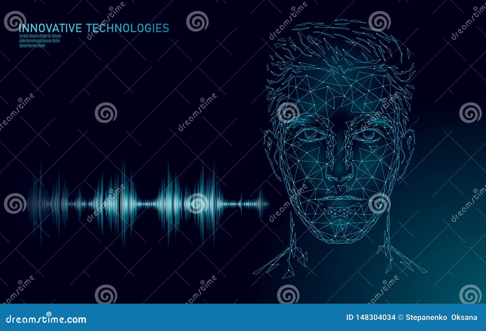 Virtual Assistant Voice Recognition Service Technology. AI Artificial ...
