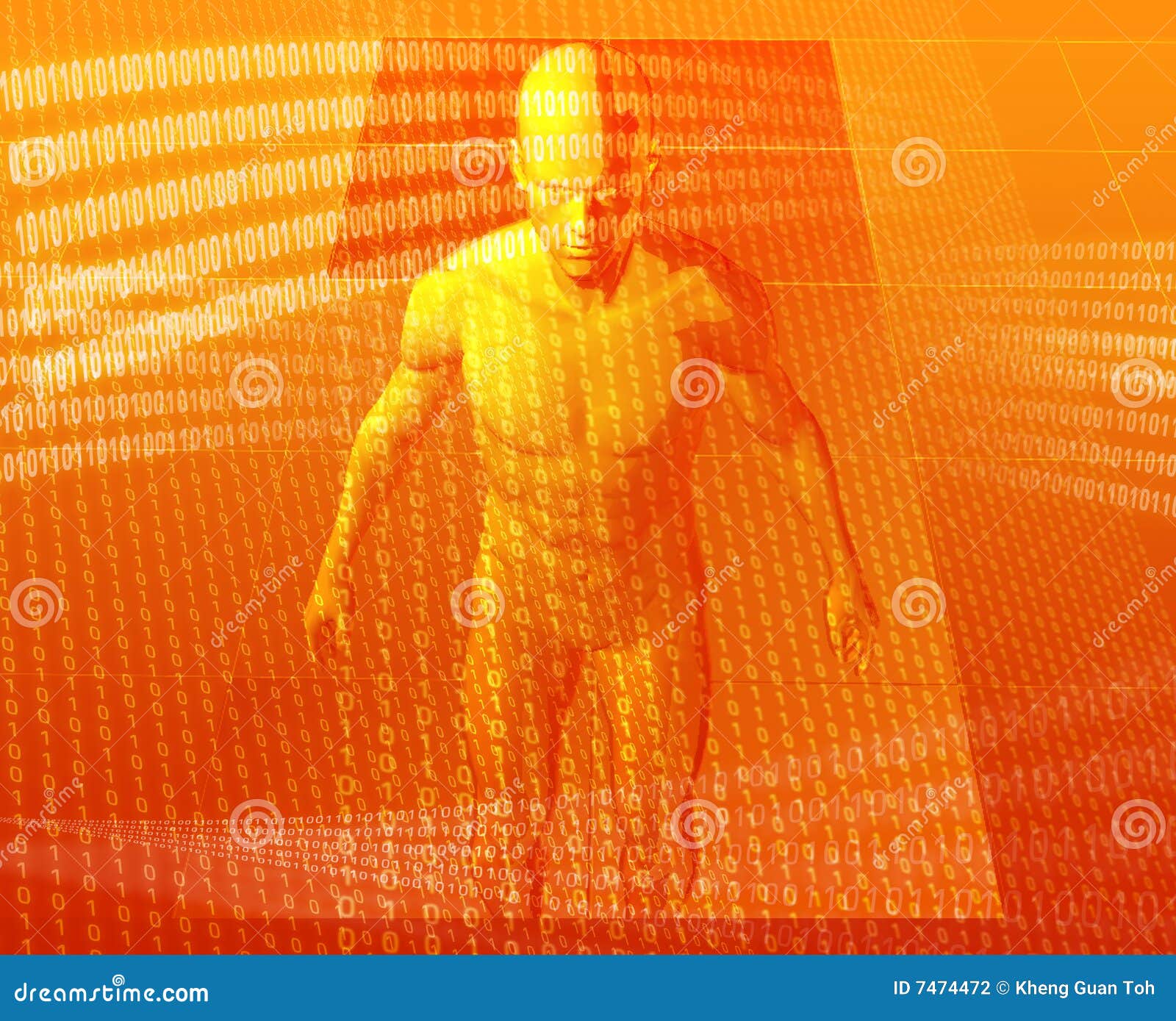 Virtual avatar stock illustration. Illustration of orange - 7474472