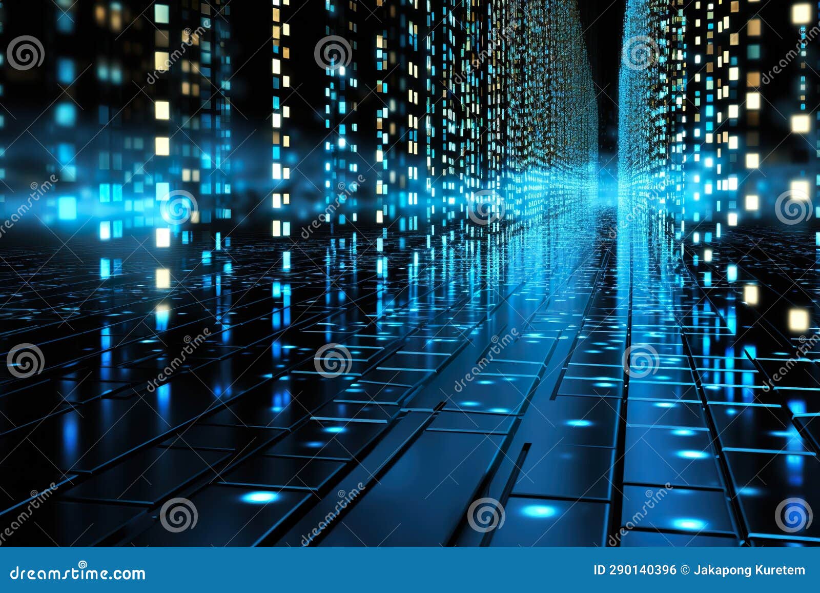 Virtual Binary Data Transfer in Network Abstract Background Stock ...
