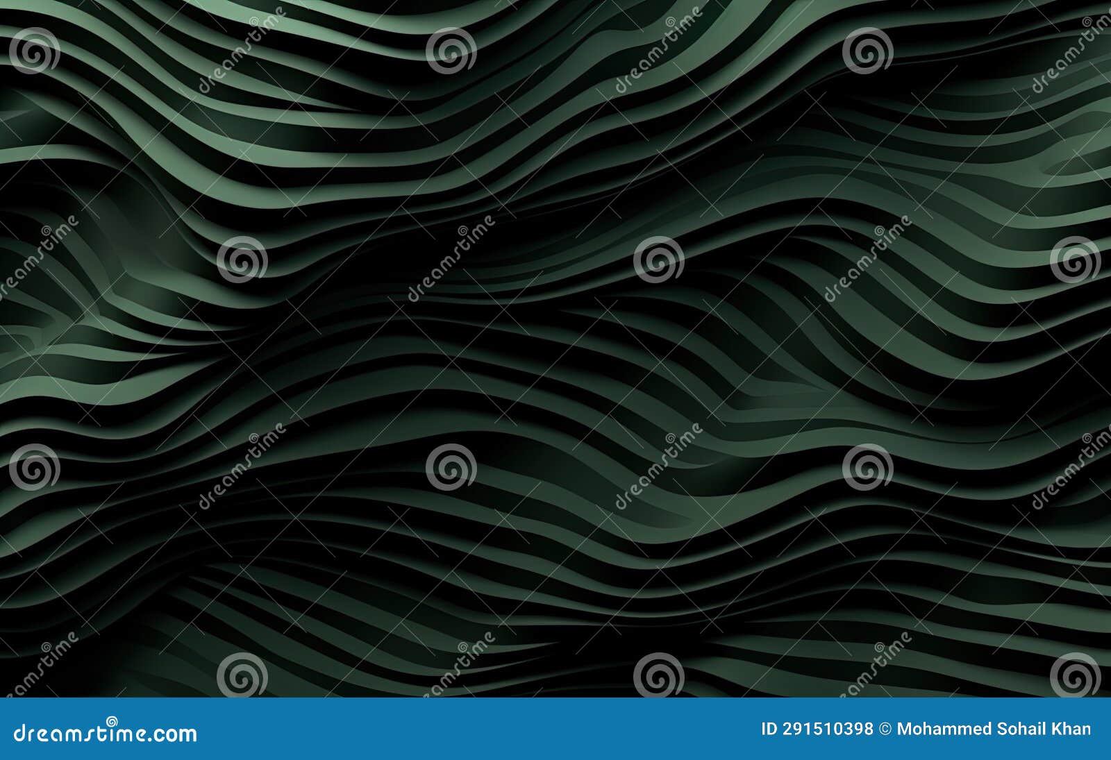 Virtual Black and Green Waves Dark Mode Texture Background Stock ...