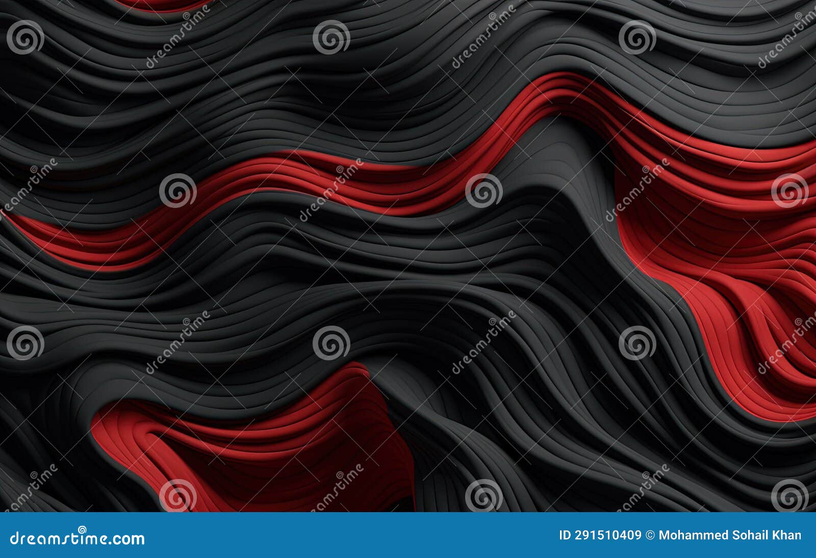 Virtual Black and Red Waves Dark Mode Texture Background Stock Illustration - Illustration of ...
