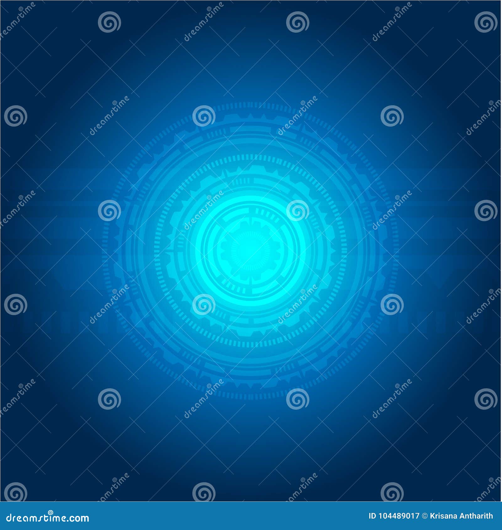 Virtual Blue Touchscreen. Modern Screen Technology Stock Illustration ...