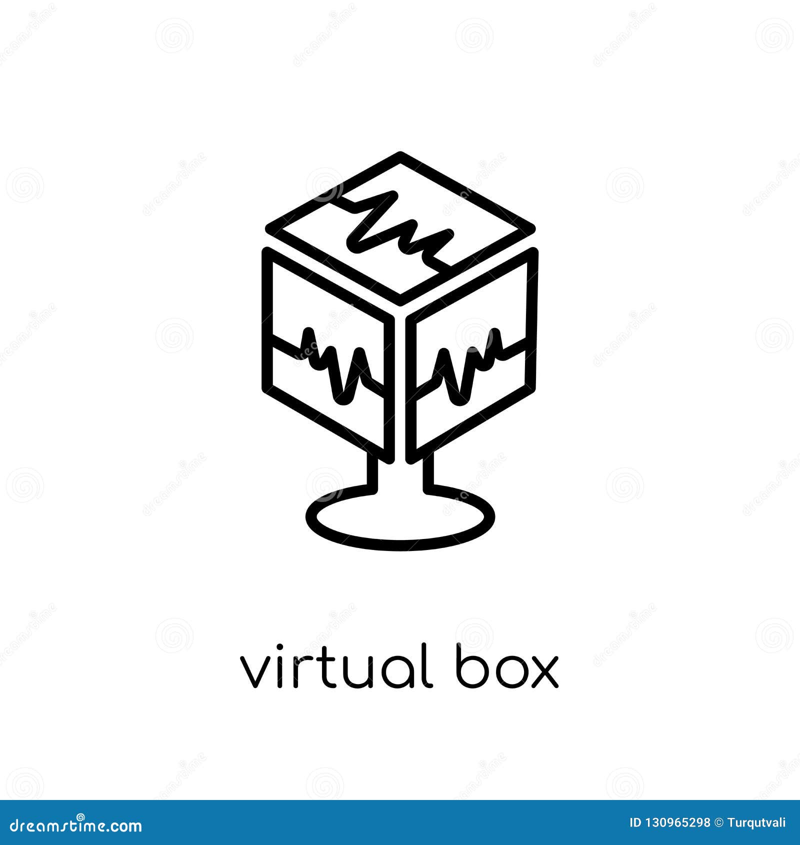 Virtual Box Icon. Trendy Modern Flat Linear Vector Virtual Box I Stock ...
