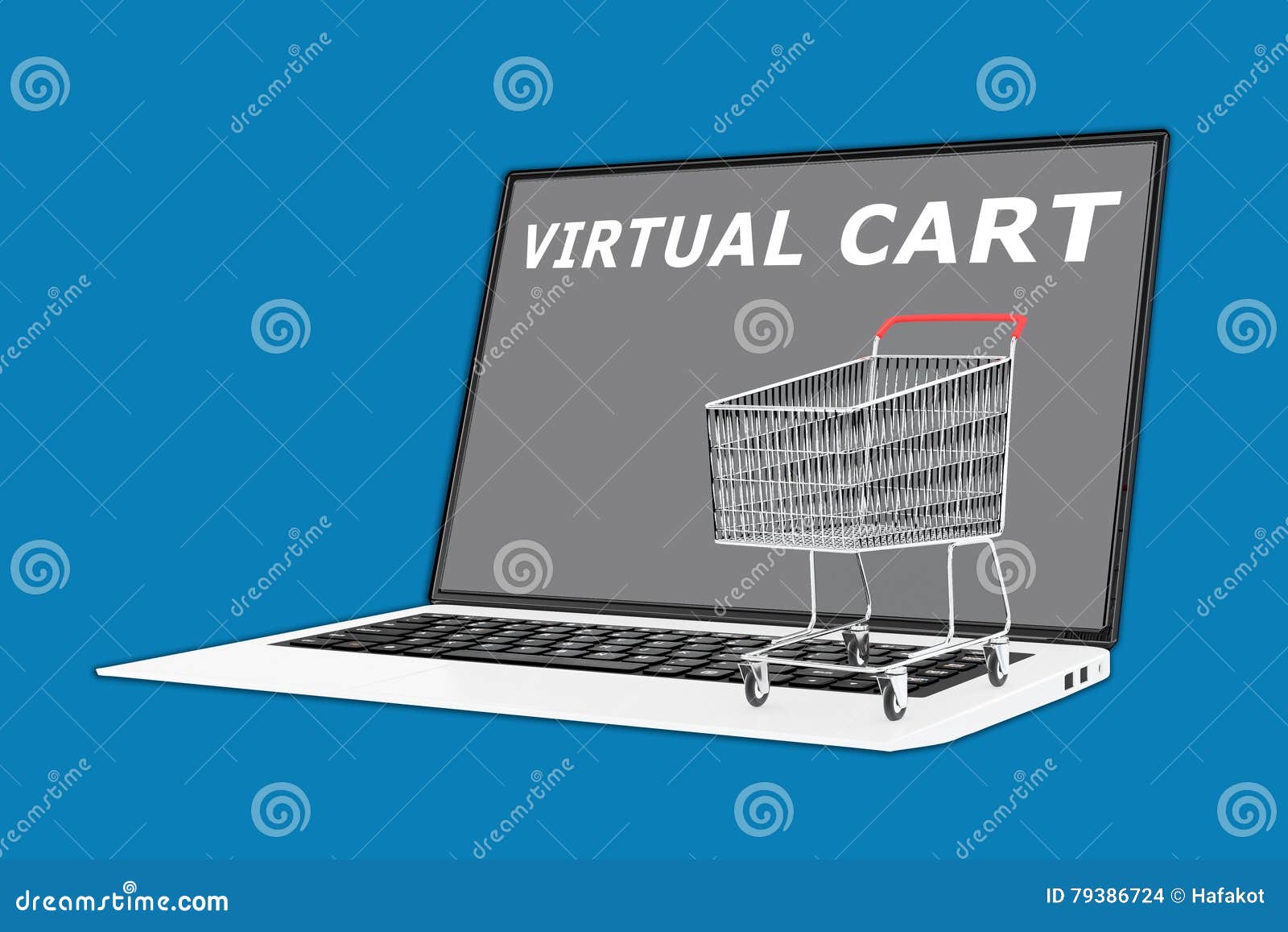 Virtual Cart concept stock illustration. Illustration of perception ...