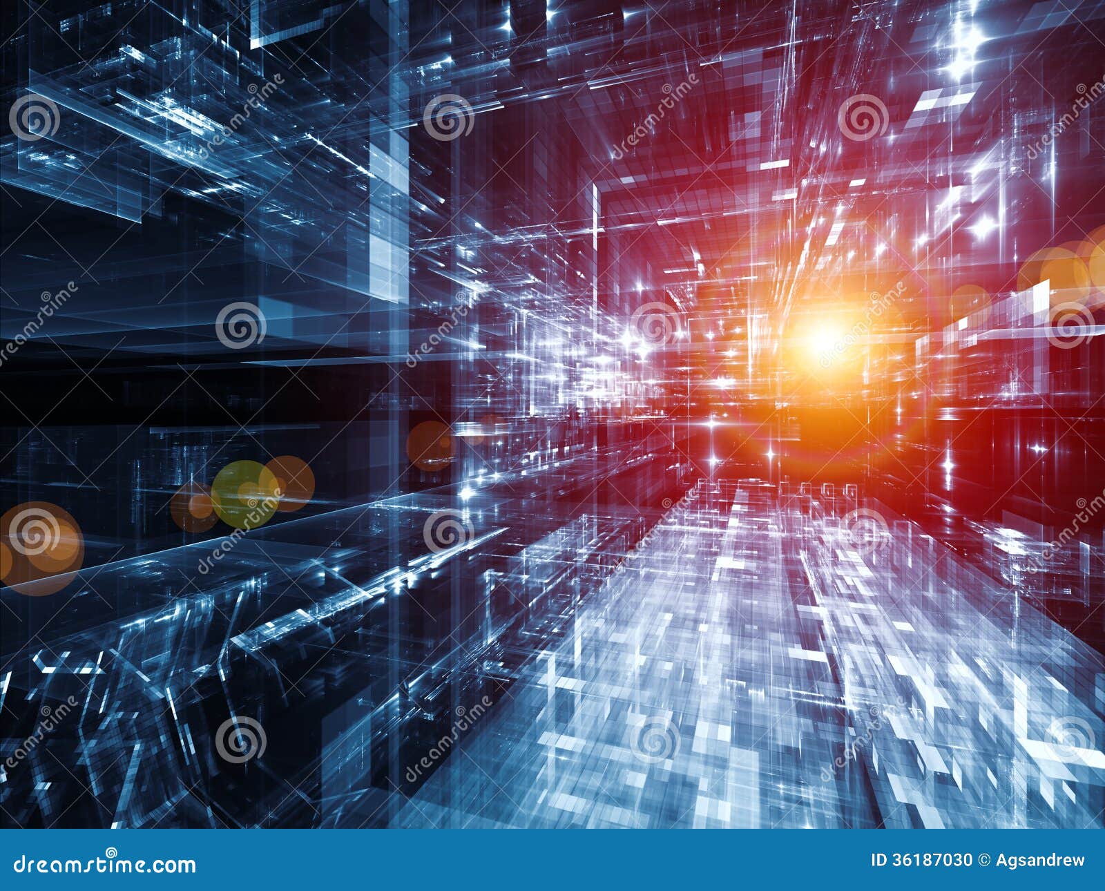 Virtual City stock illustration. Illustration of design - 36187030