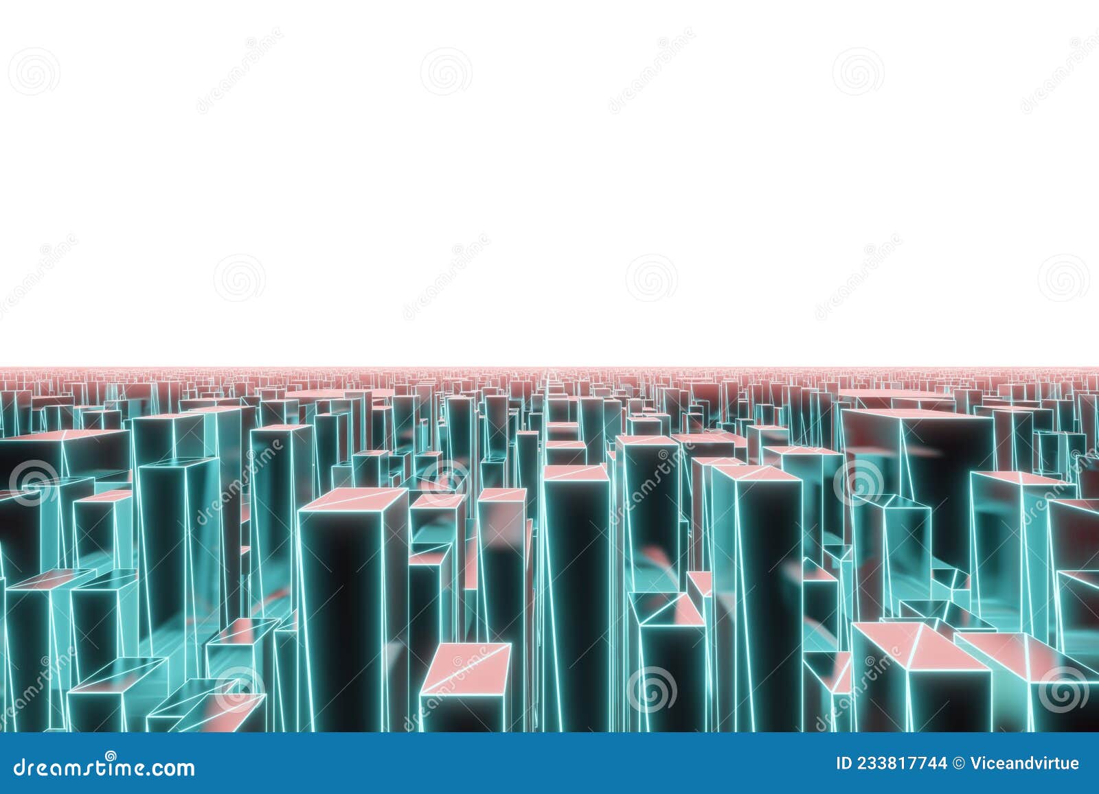 Virtual City in Meta Universe, 3D Rendering Concept of Metaverse Matrix ...