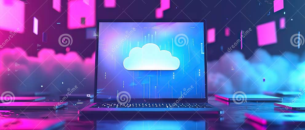 A Virtual Cloud Environment on a Laptop Screen Where a User Manages ...