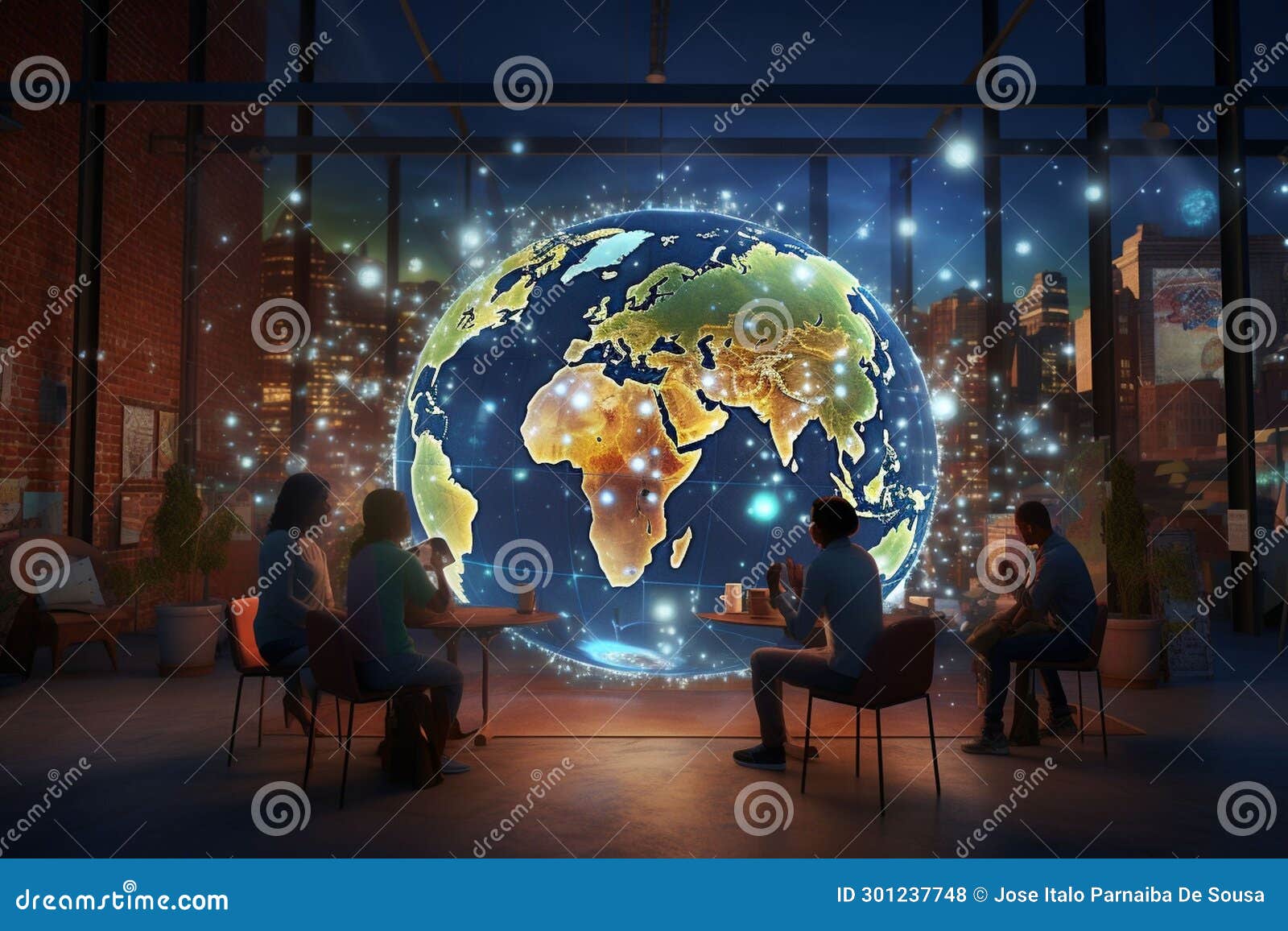 Virtual Collaboration Platforms Connecting Stock Illustration ...