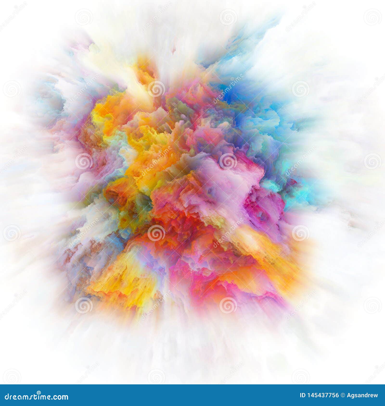 Virtual Color Splash Explosion Stock Illustration - Illustration of ...