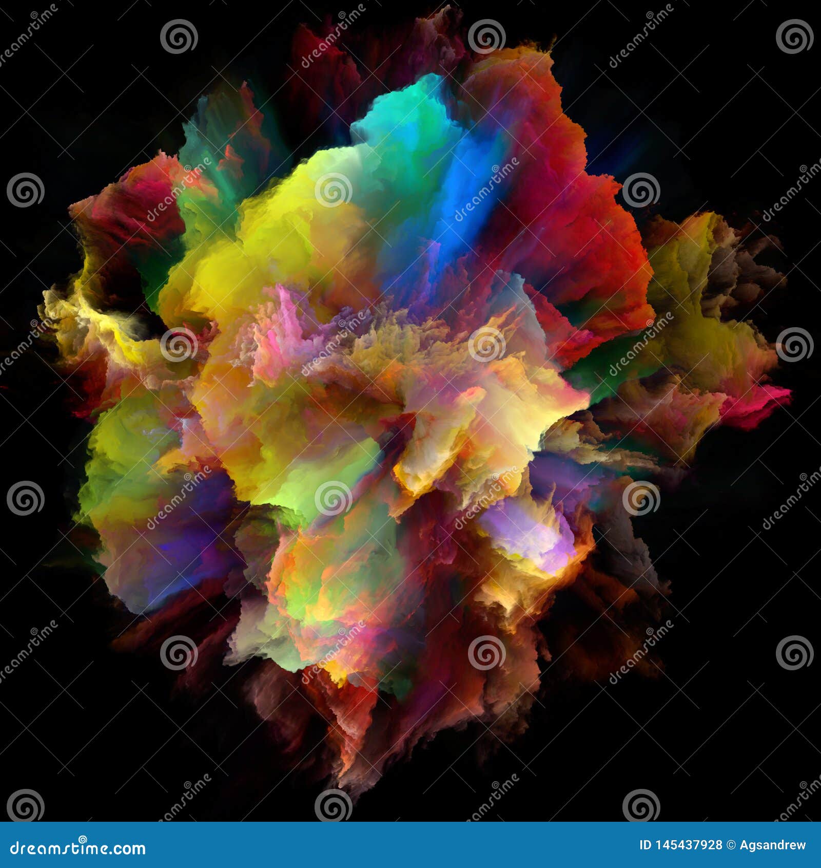 Virtual Color Splash Explosion Stock Illustration - Illustration of ...
