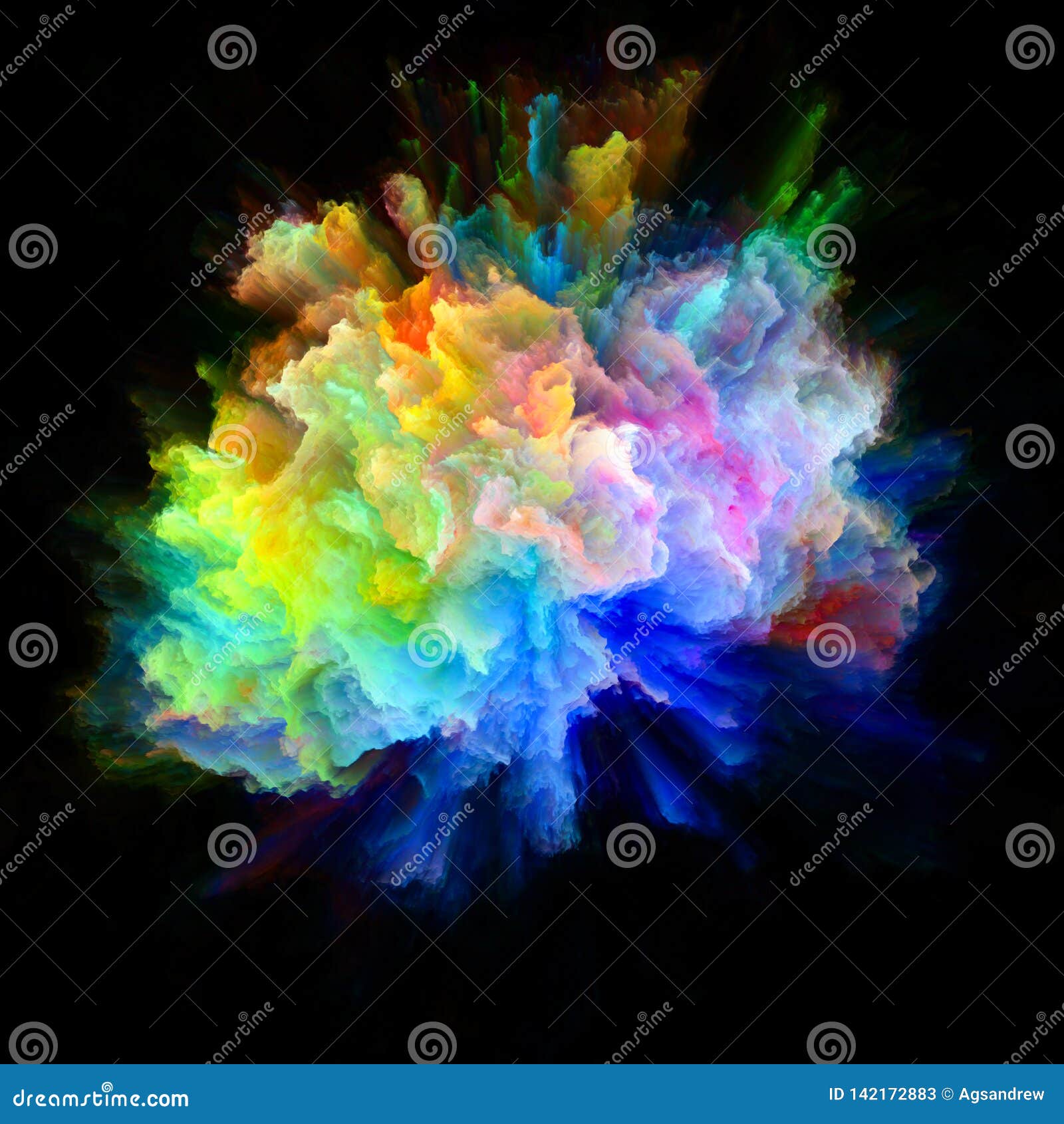 Virtual Color Splash Explosion Stock Illustration - Illustration of ...