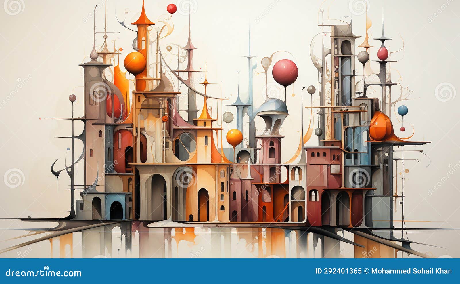 Virtual Colorful Abstract Art Theme of Minimalistic Modern Contemporary ...