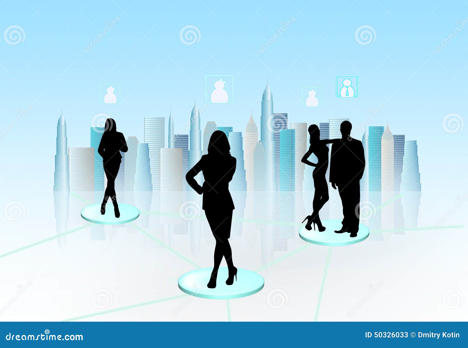 Virtual communication stock illustration. Illustration of discussion ...