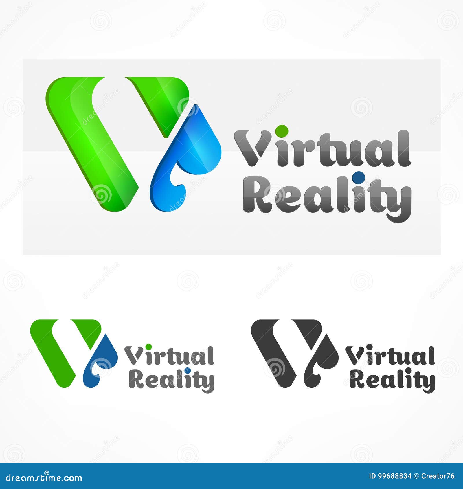 Virtual company logo stock vector. Illustration of reality - 99688834