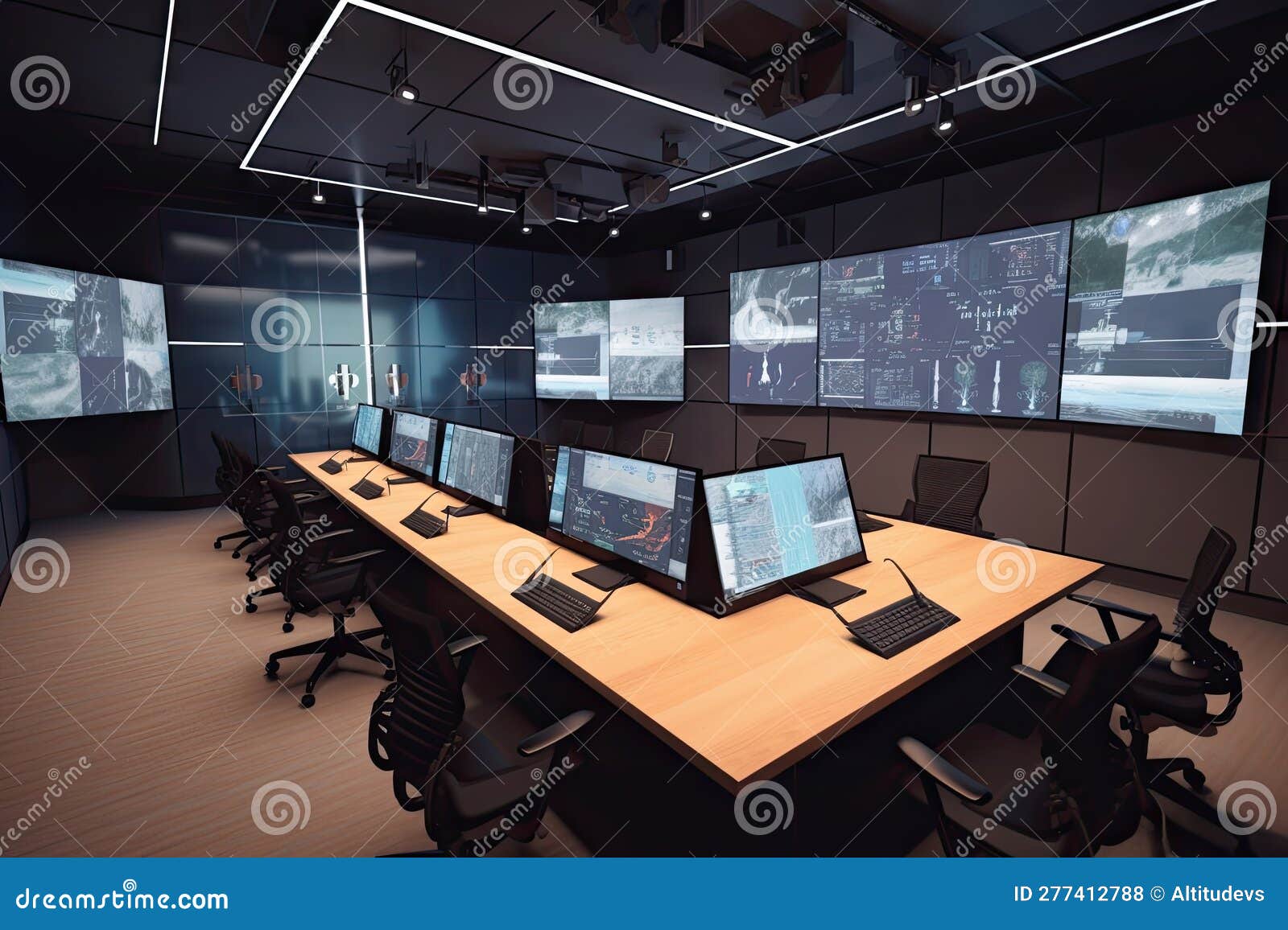 Virtual Conference Room with Multiple Screens, Projectors and Speakers ...