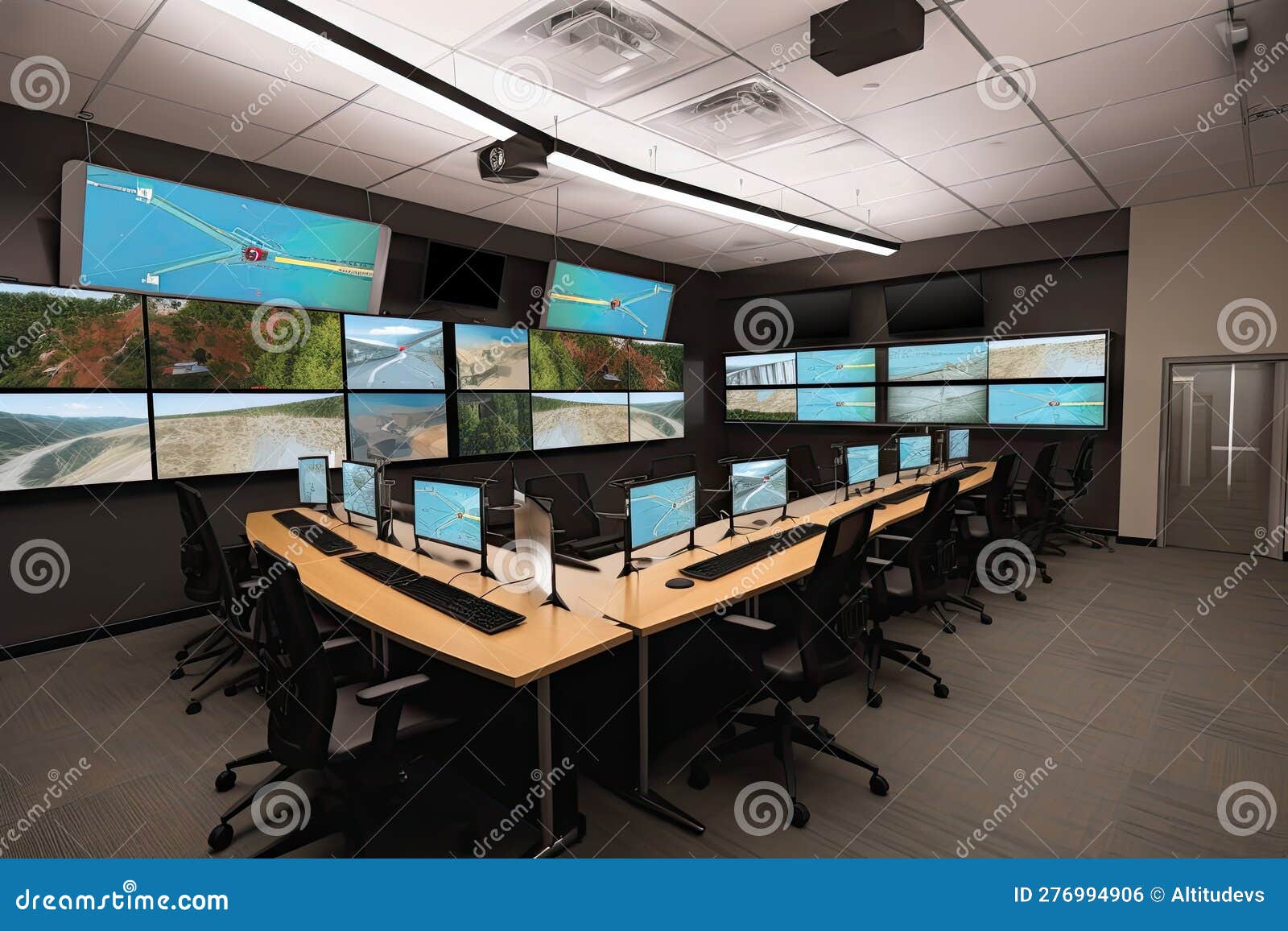 Virtual Conference Room with Multiple Screens, Projectors and Speakers ...