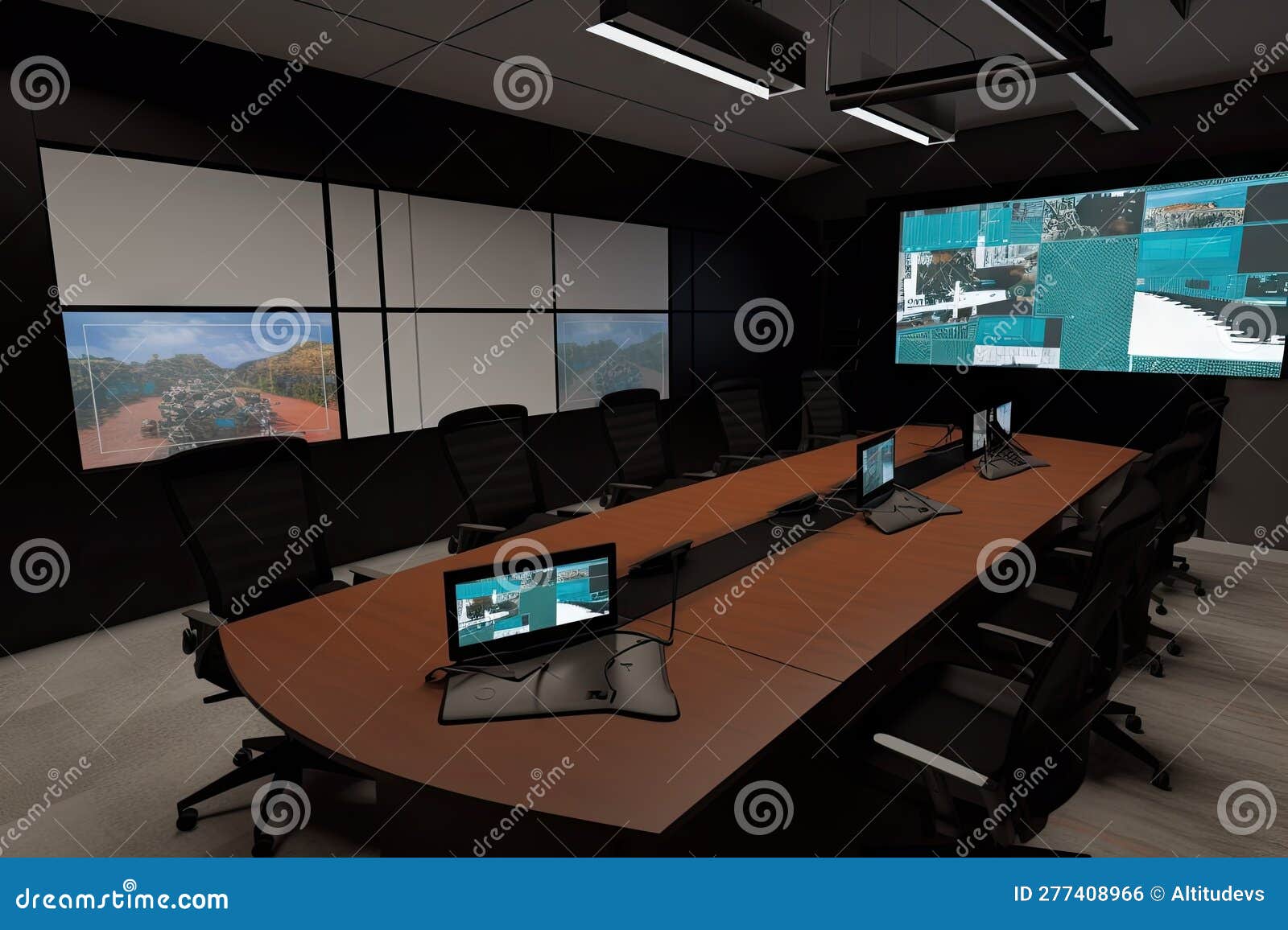 Virtual Conference Room, with Screens and Projection Tools, To Showcase ...