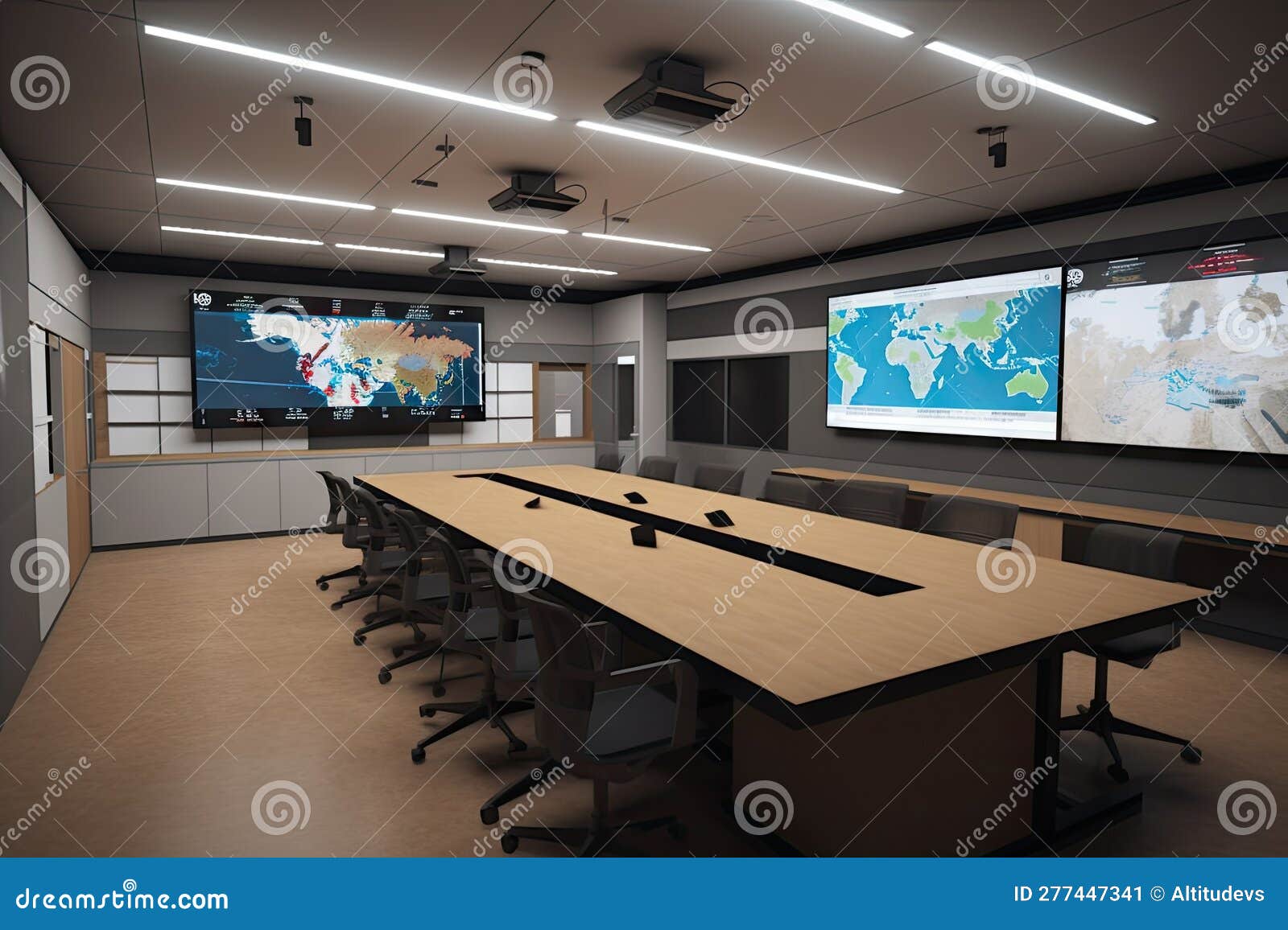 Virtual Conference Room, with Screens and Projection Tools, To Showcase ...