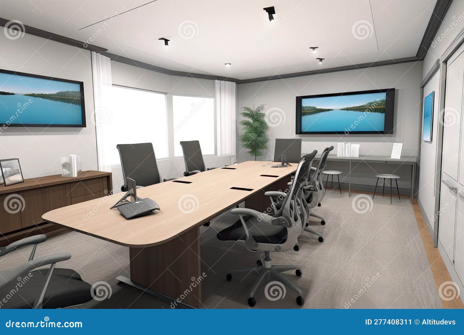 Virtual Conference Room with Video, Audio, and Whiteboard Tools Ready ...
