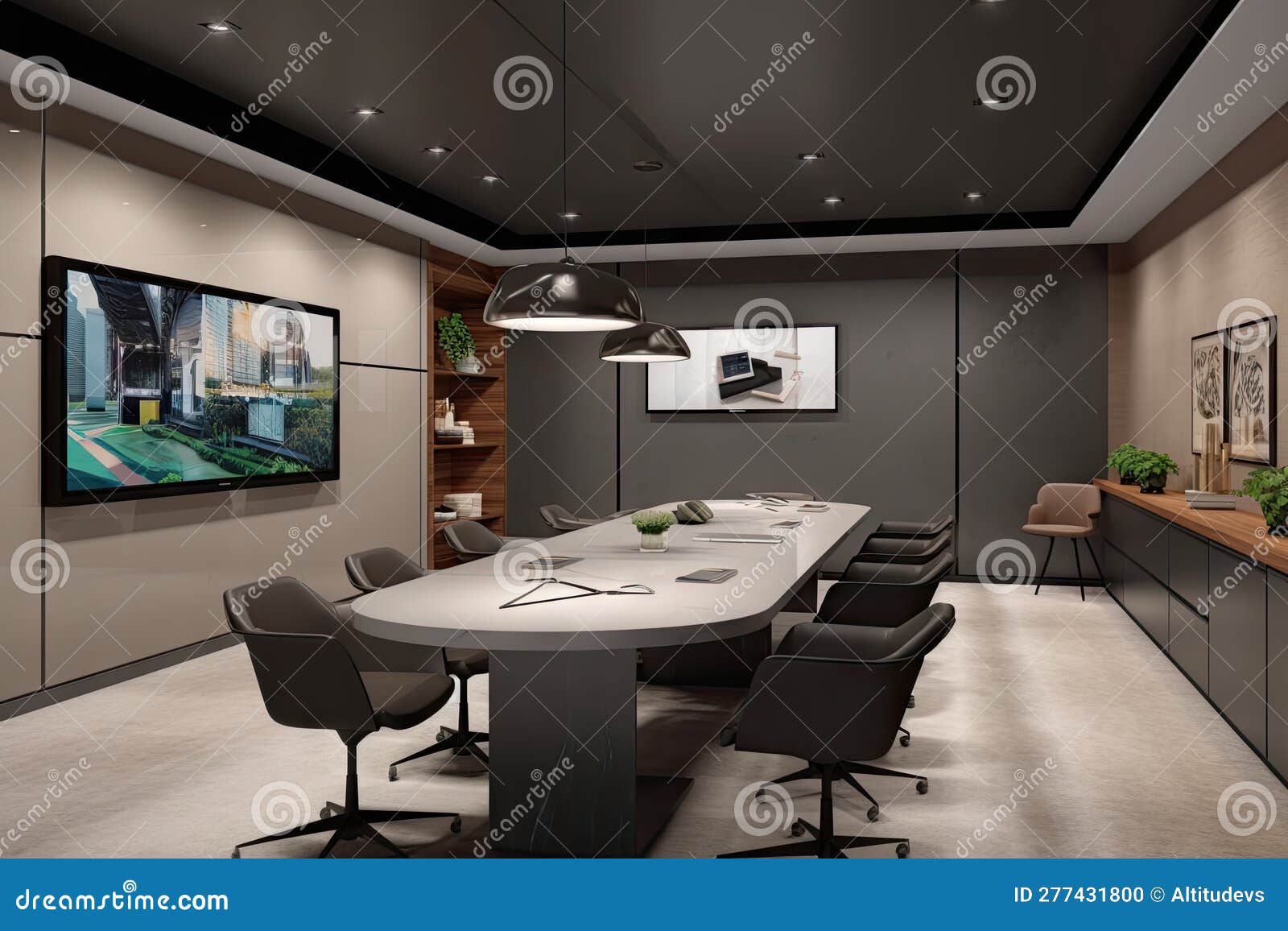 Virtual Conferenceroom With Sleek And Modern Design, Featuring Advanced ...