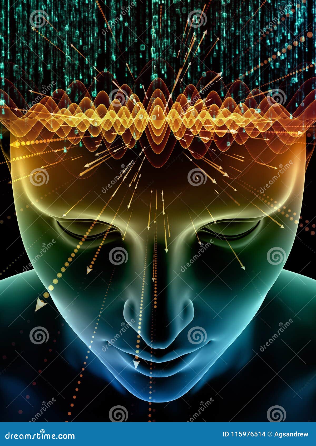 Virtual Consciousness stock illustration. Illustration of idea - 115976514