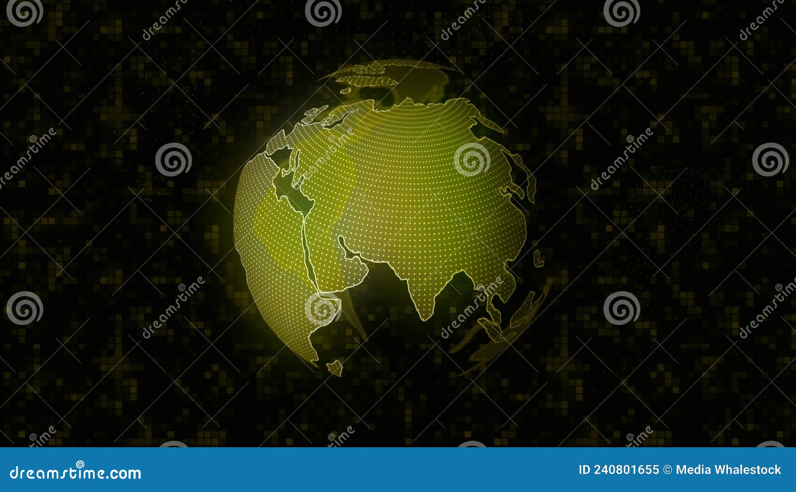 Virtual 3d Projection of Earth. Motion. Color Projection of Planet ...